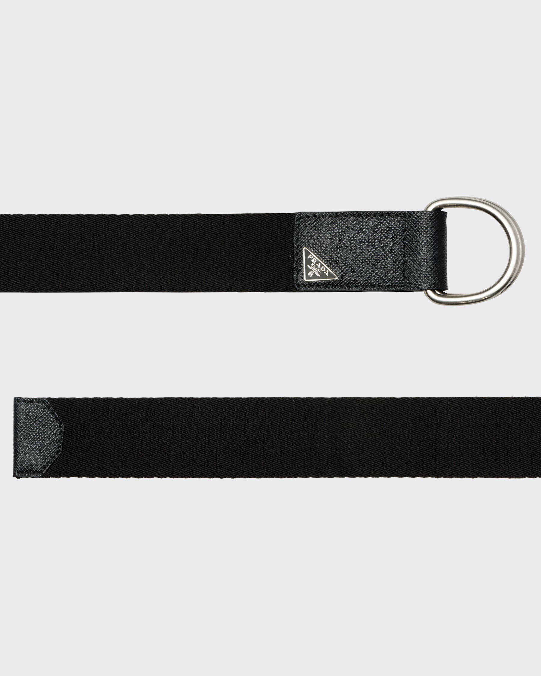 Black Woven Re-nylon Belt | PRADA