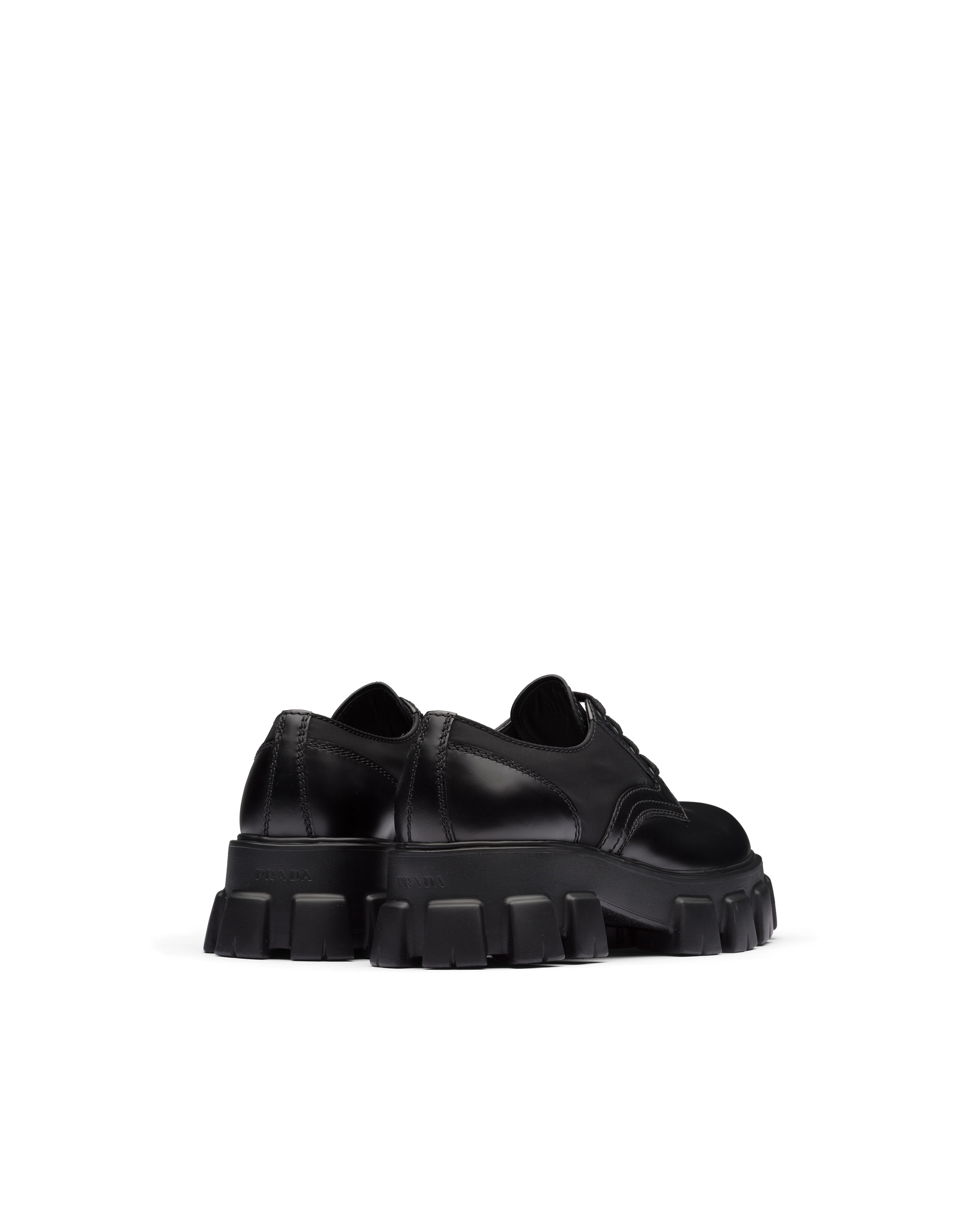 Black Prada Monolith lace-up shoes | Prada