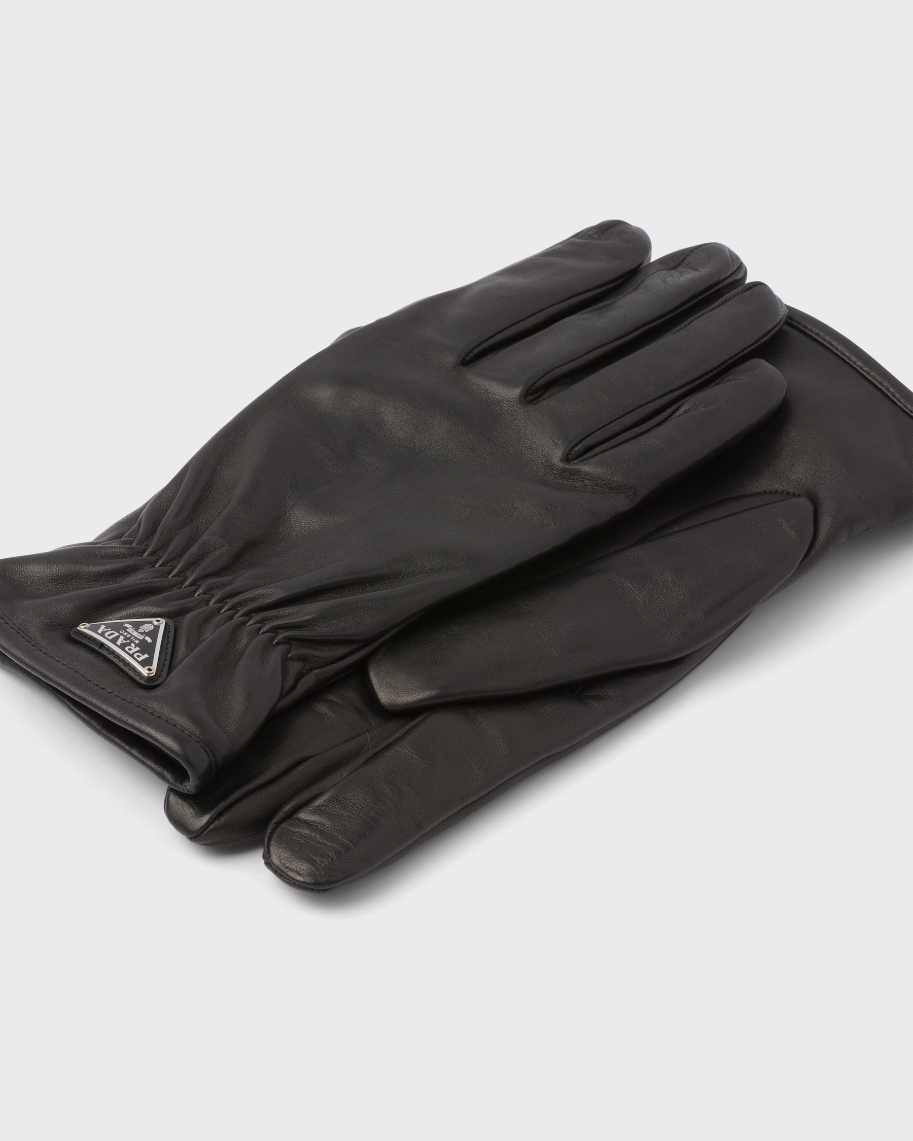 Black Nappa Leather Gloves | PRADA