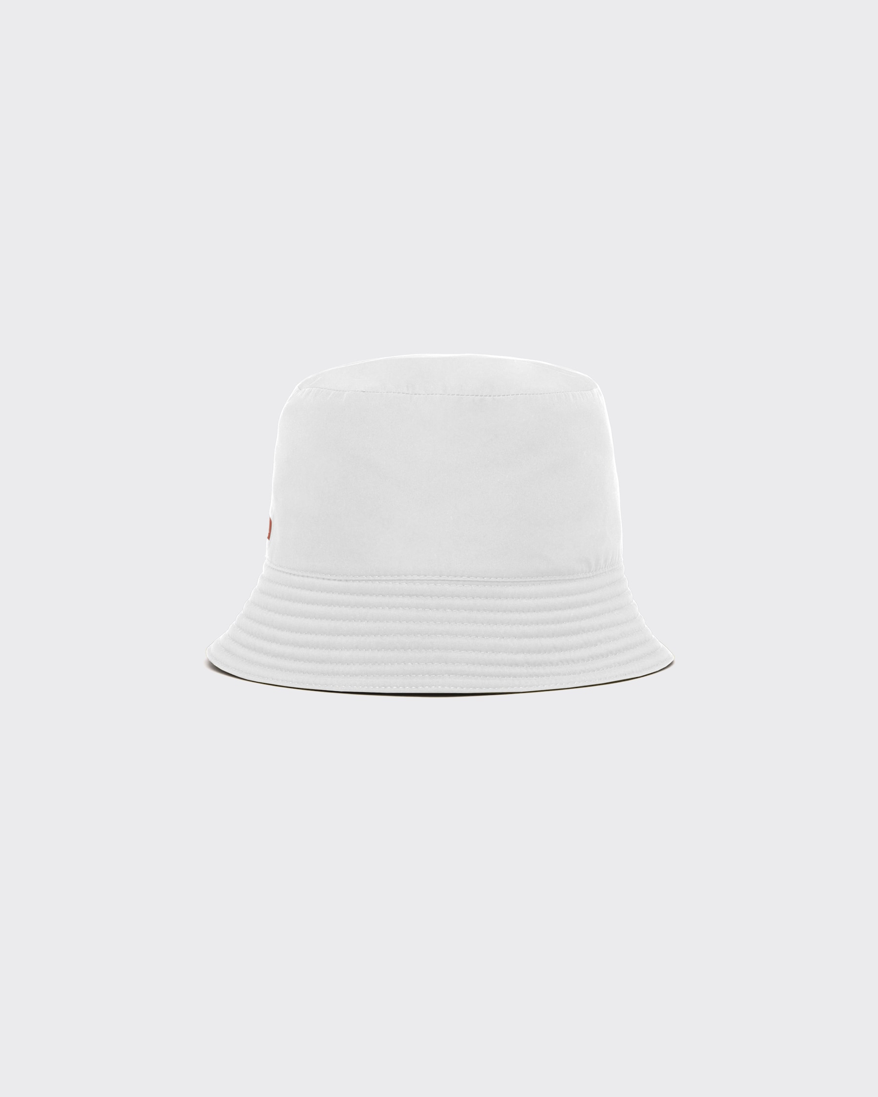 Chalk White Technical Fabric Bucket Hat | PRADA
