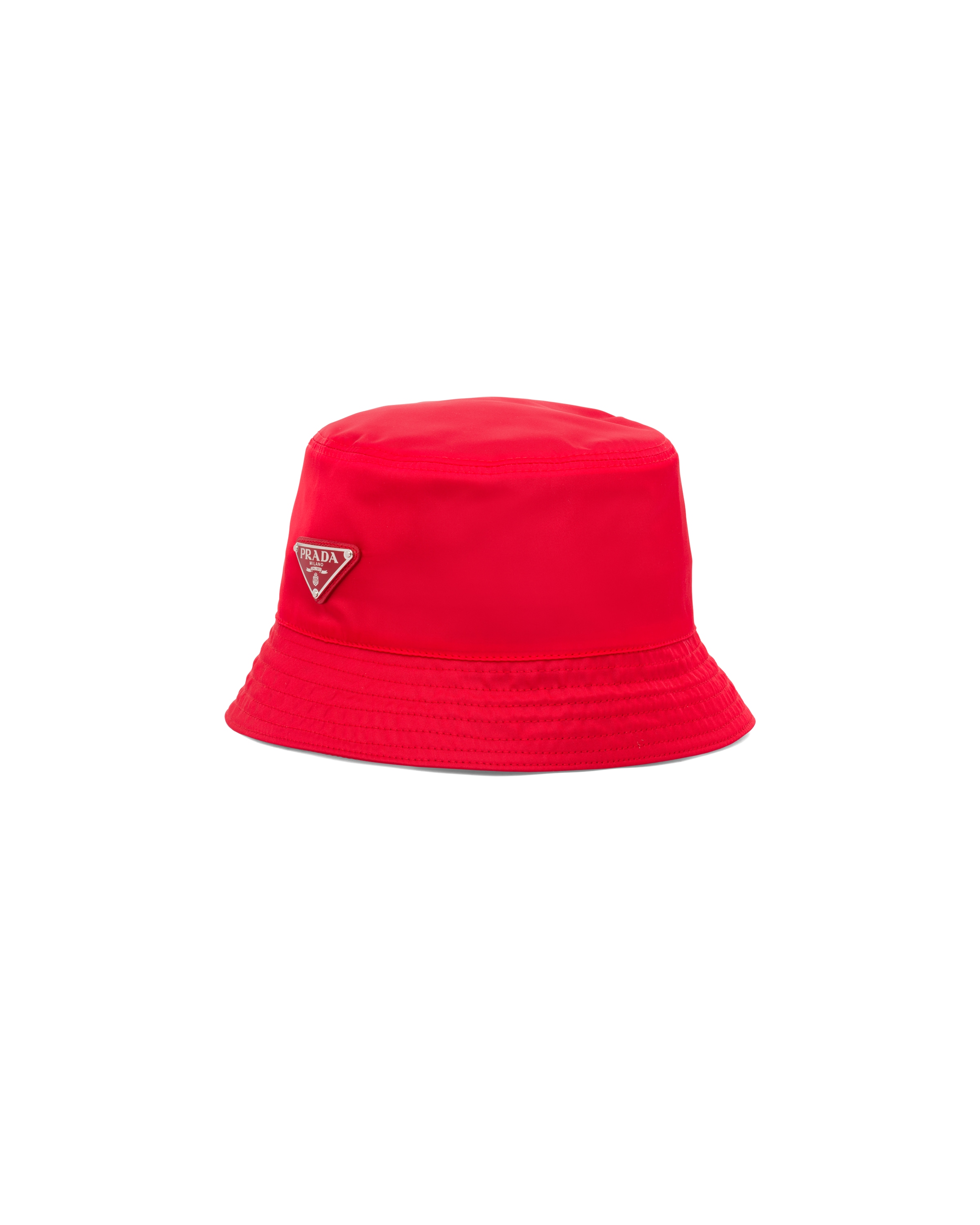 Cappello da pescatore in Nylon Rosso | Prada