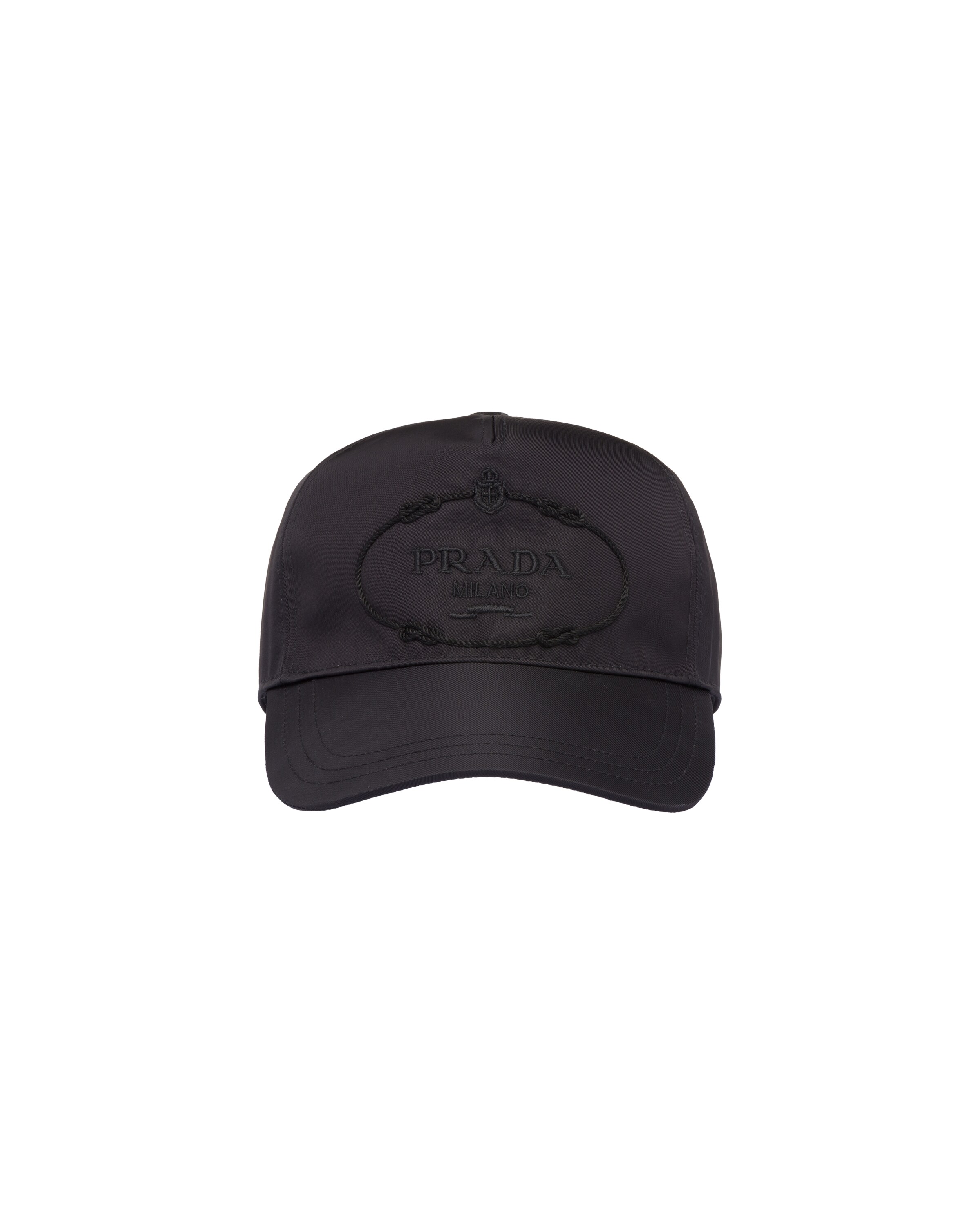 Black Nylon baseball cap | Prada