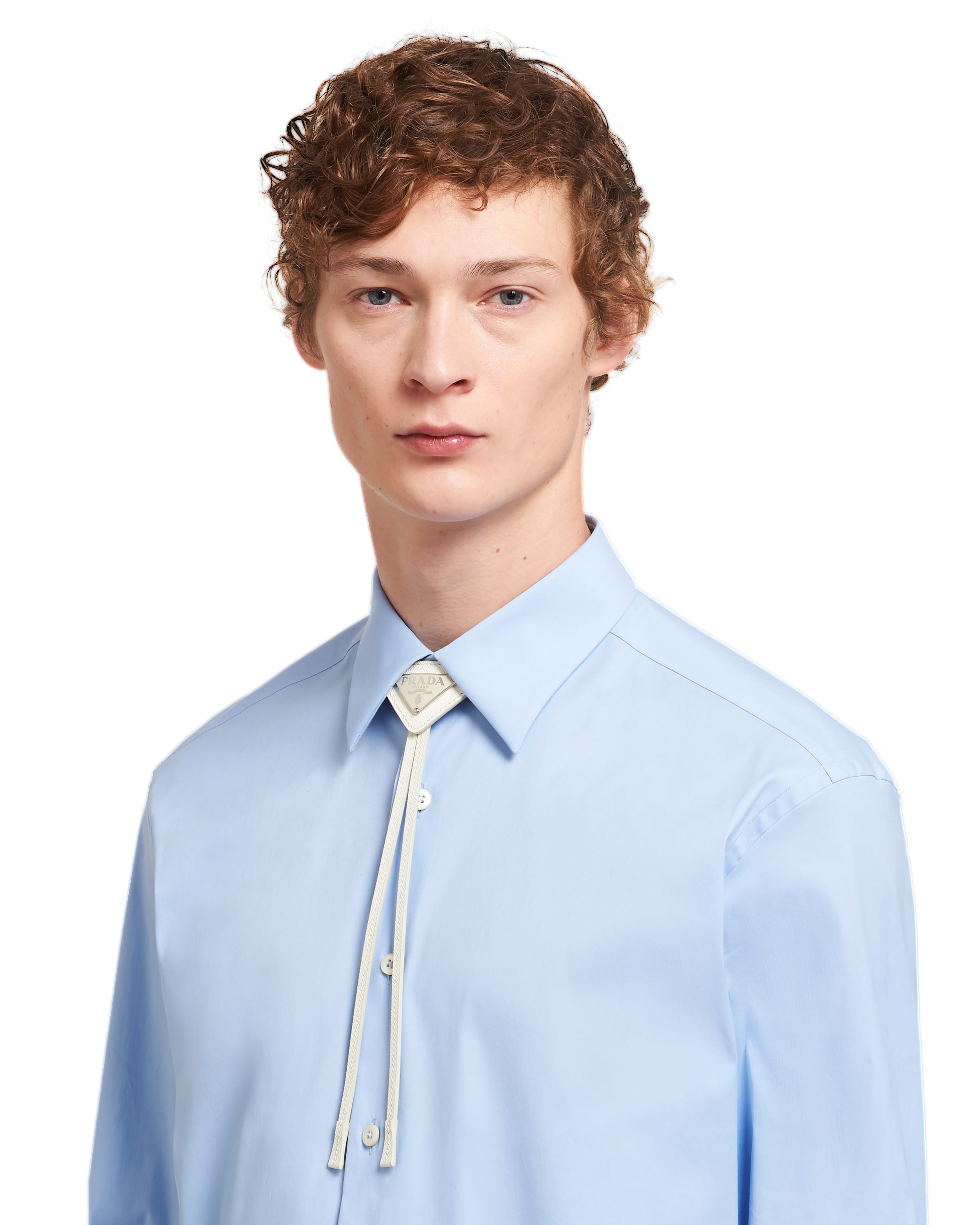 White Saffiano Leather Bolo Tie | Prada