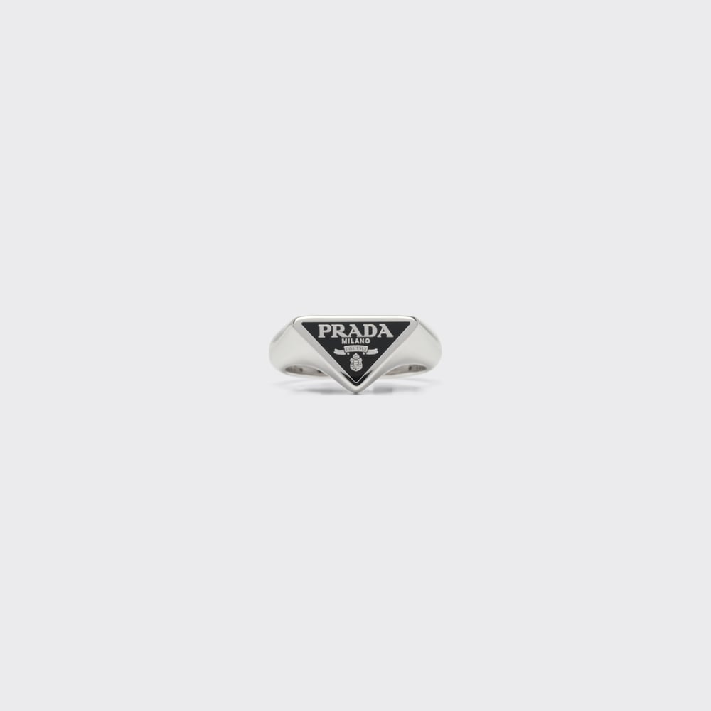 Black Prada Symbole ring | Prada
