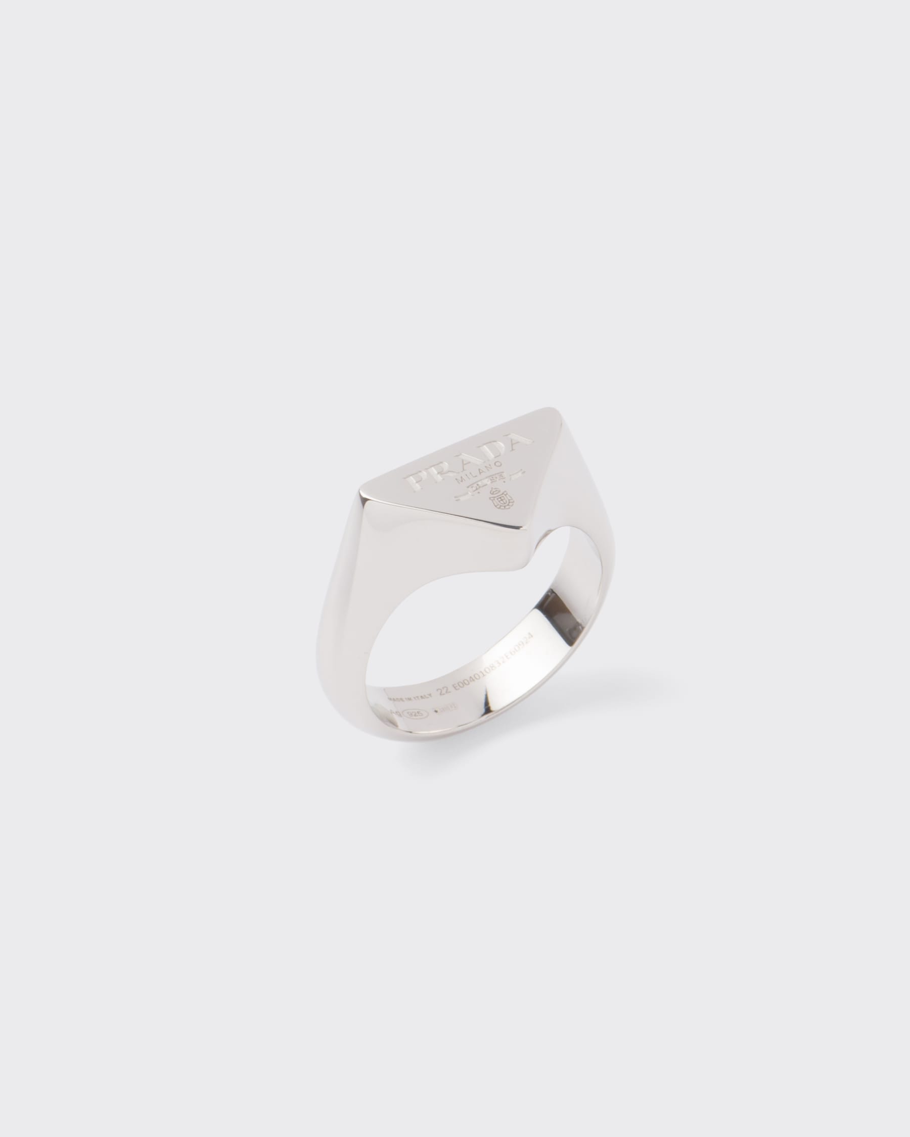 Silver Prada Symbole Ring | PRADA