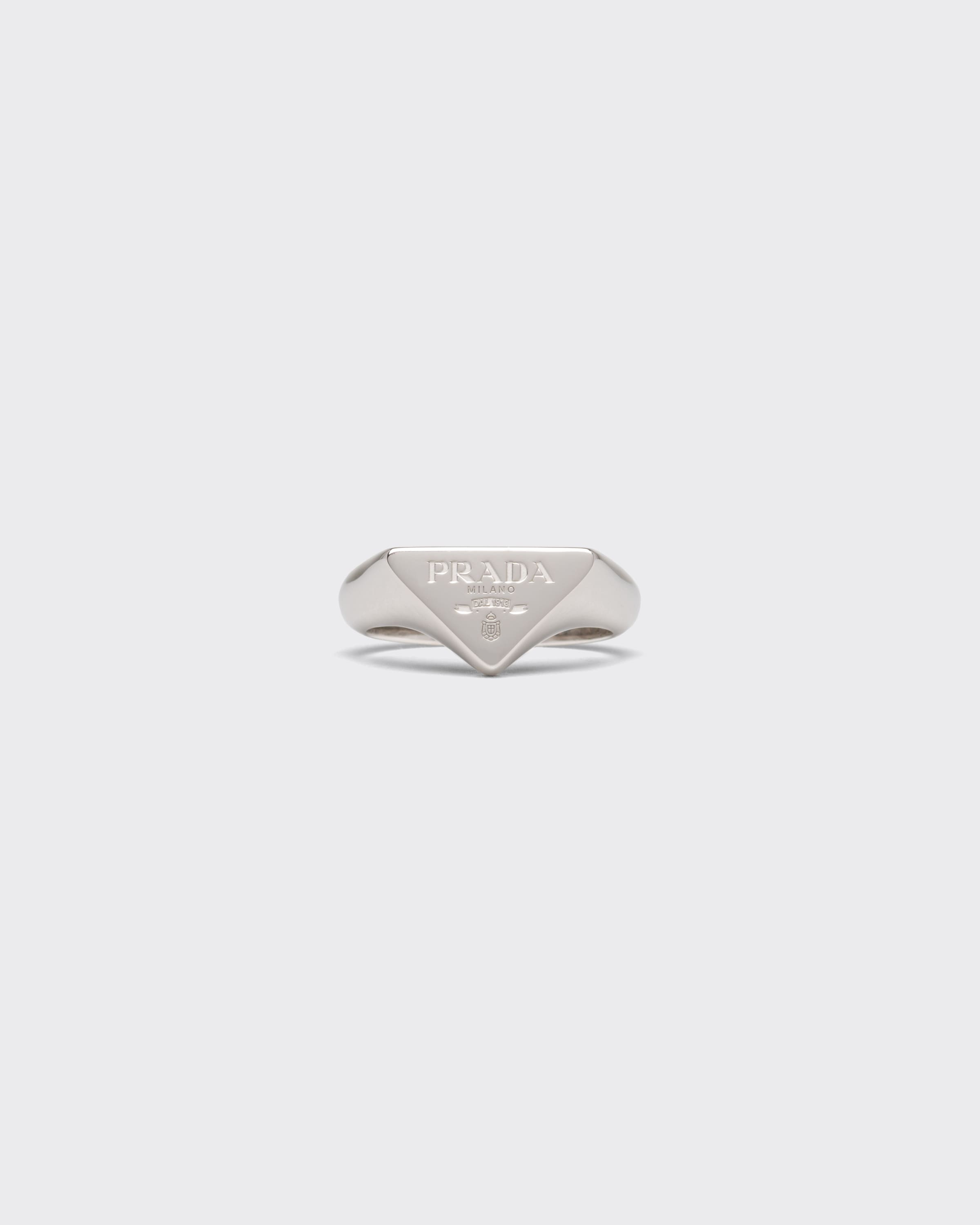 Silver Prada Symbole Ring | PRADA