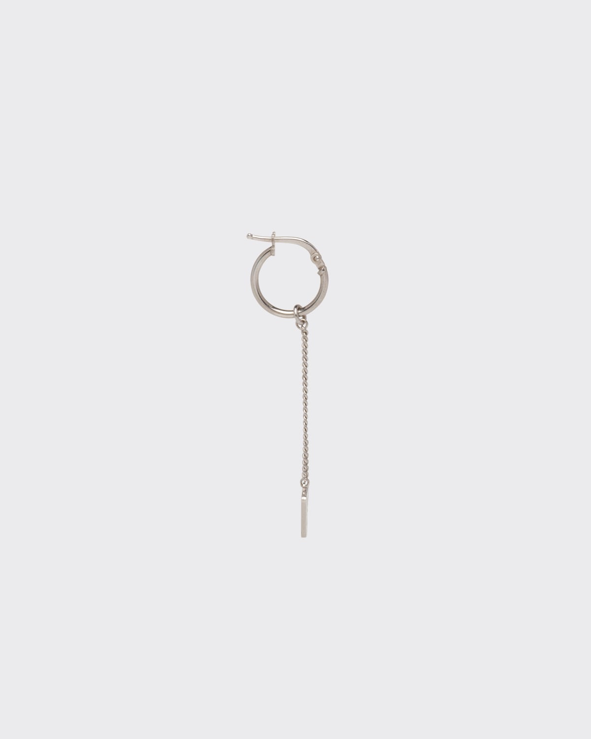 Silver Prada Symbole Single Pendant Earring | PRADA
