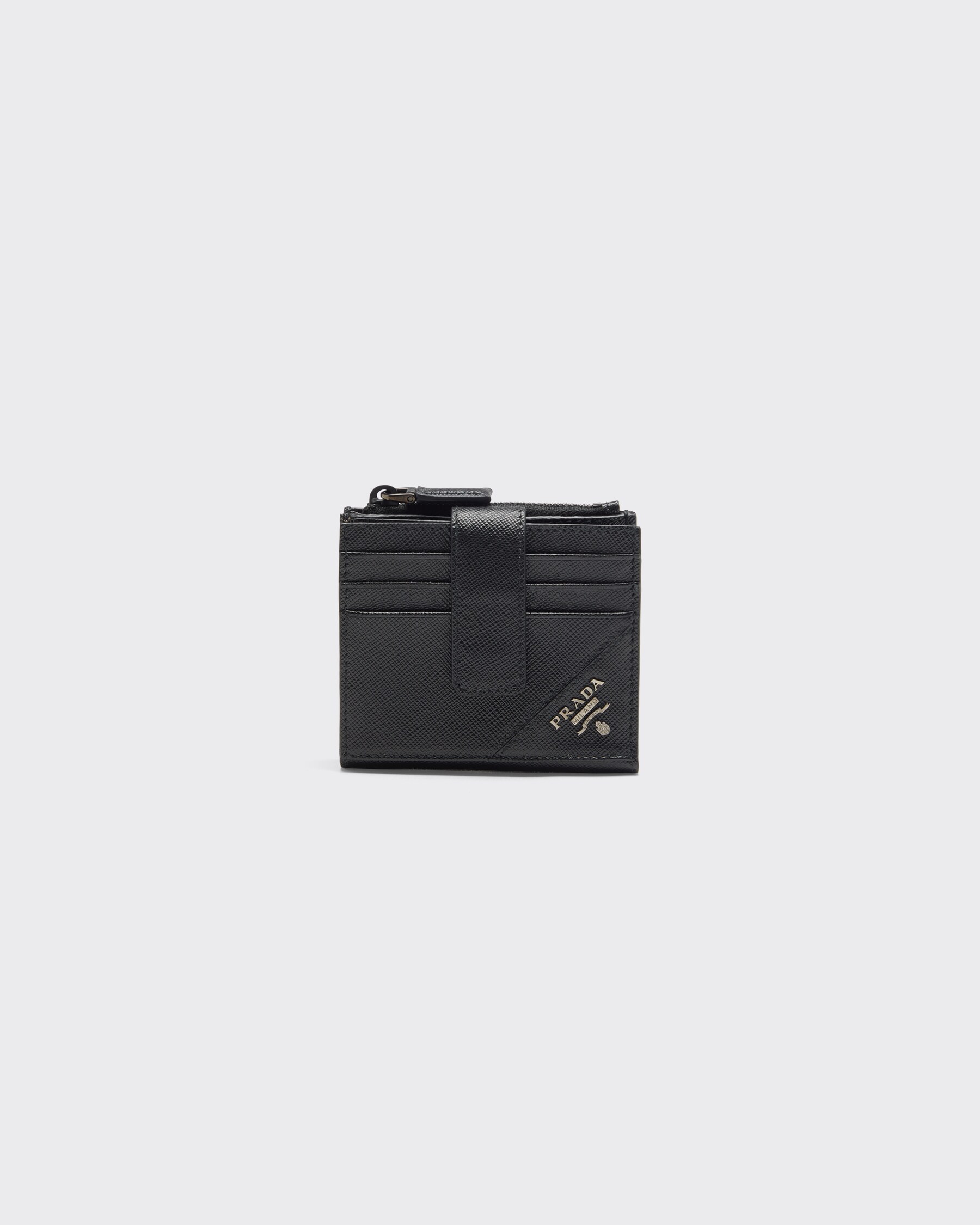 Black Saffiano Leather Card Holder | PRADA