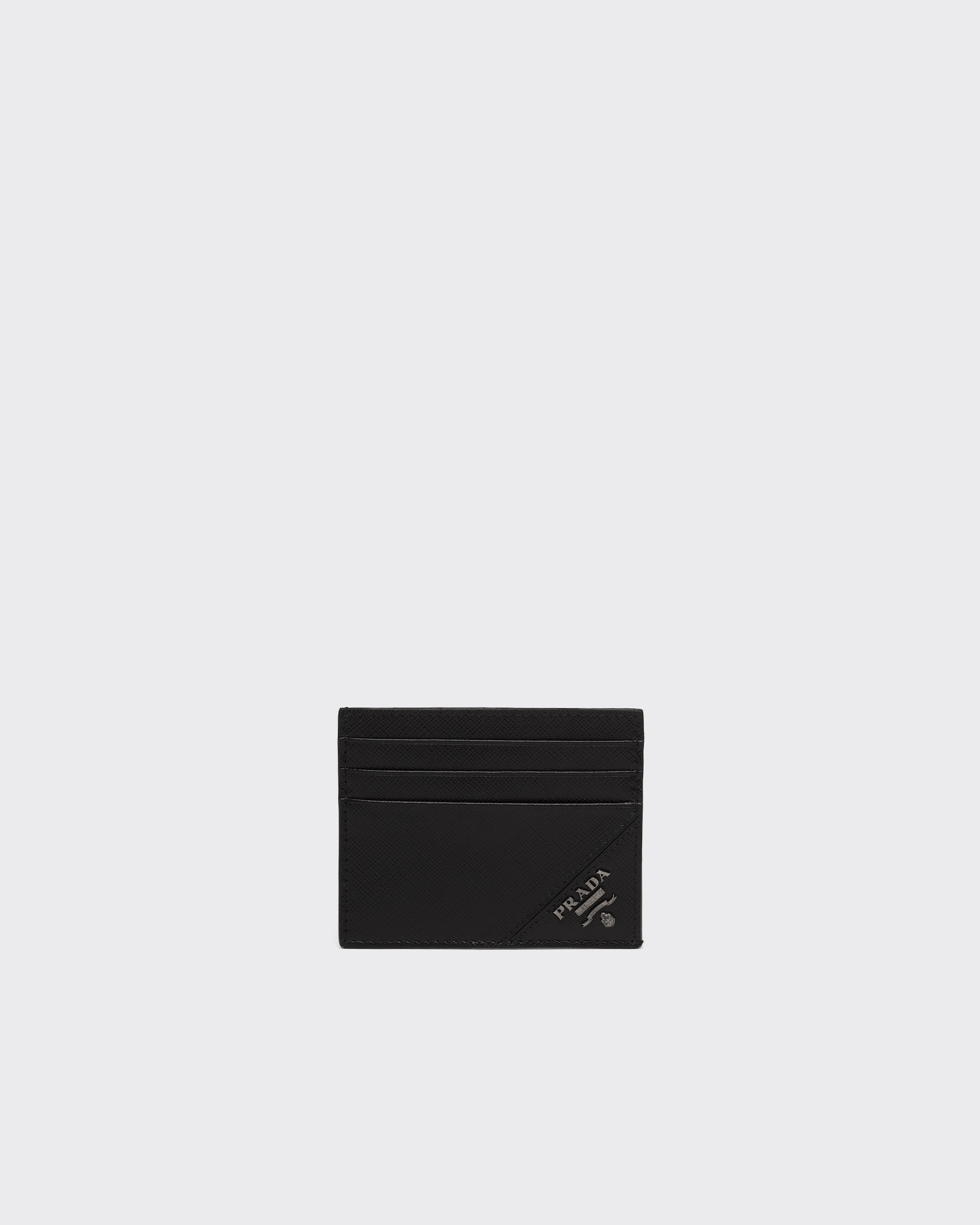 Black Saffiano Leather Card Holder | PRADA