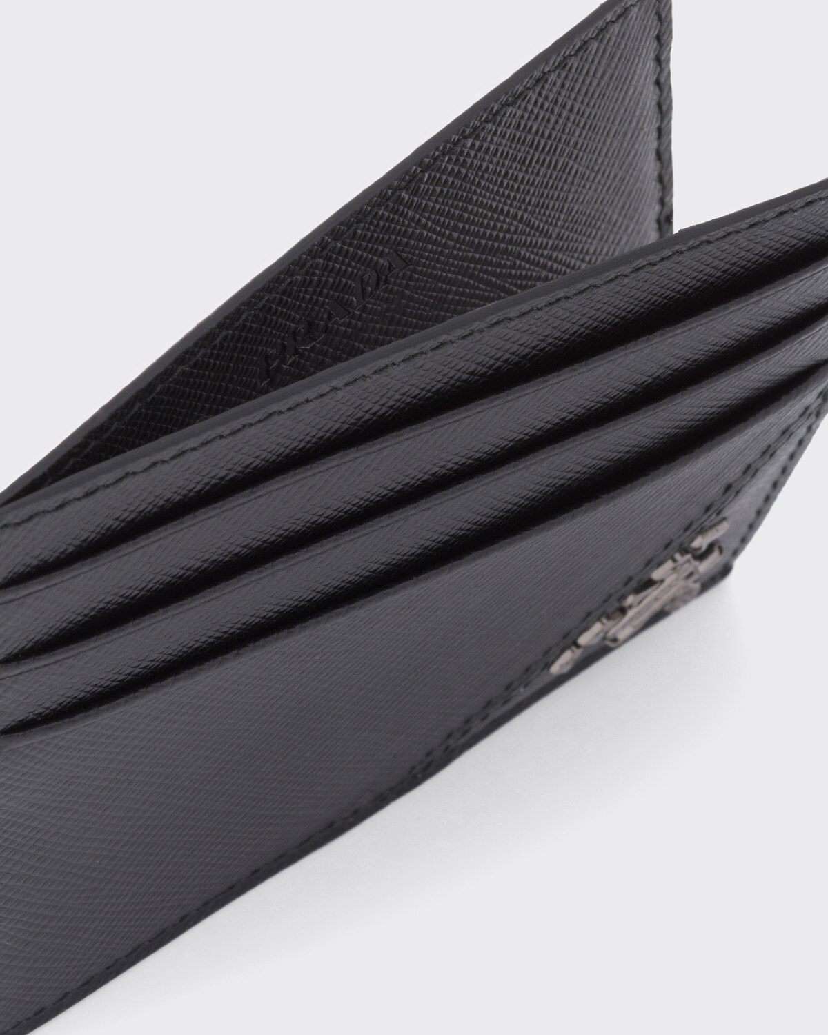 Black Saffiano Leather Card Holder | PRADA