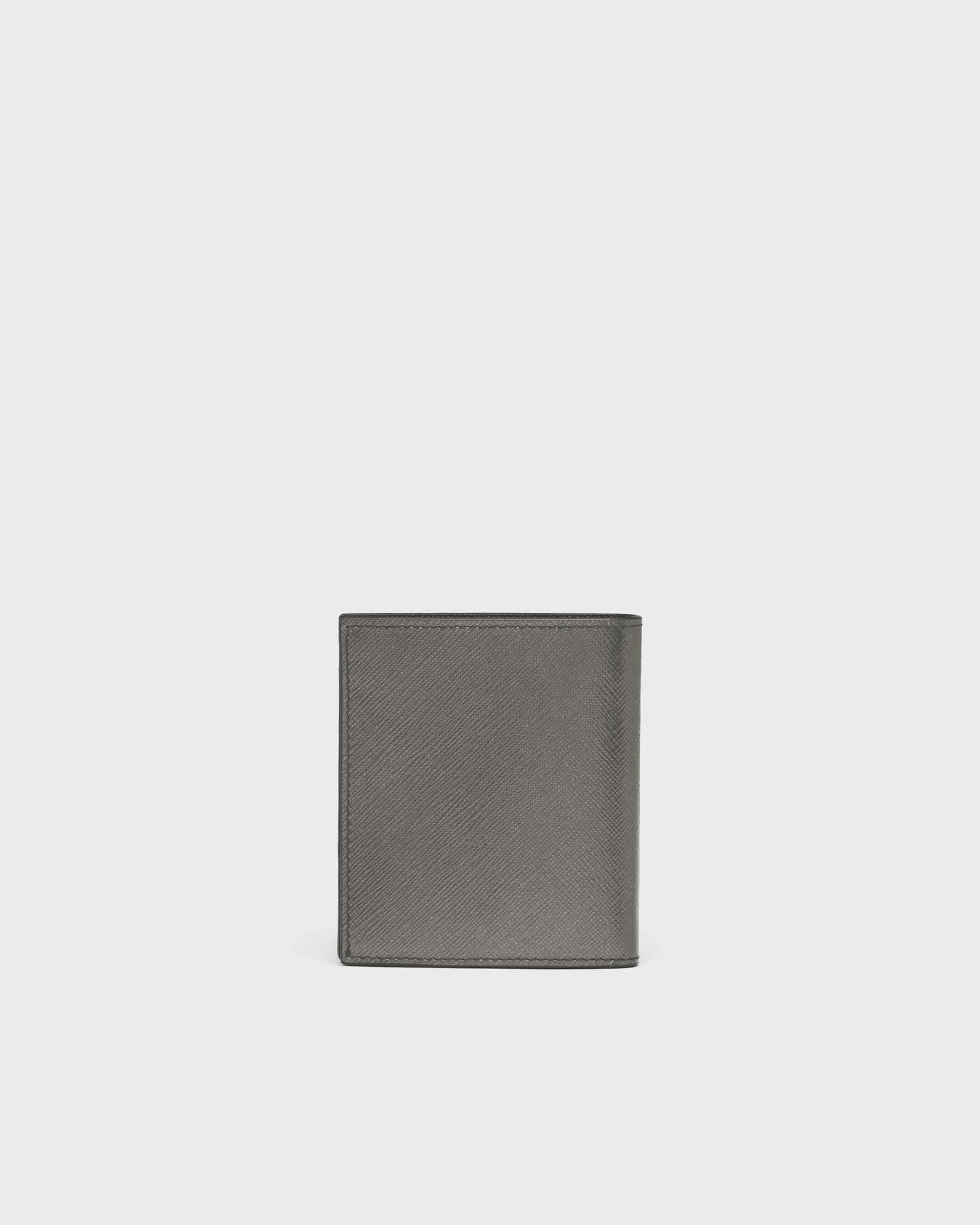 Marble Gray Saffiano Leather Wallet | PRADA
