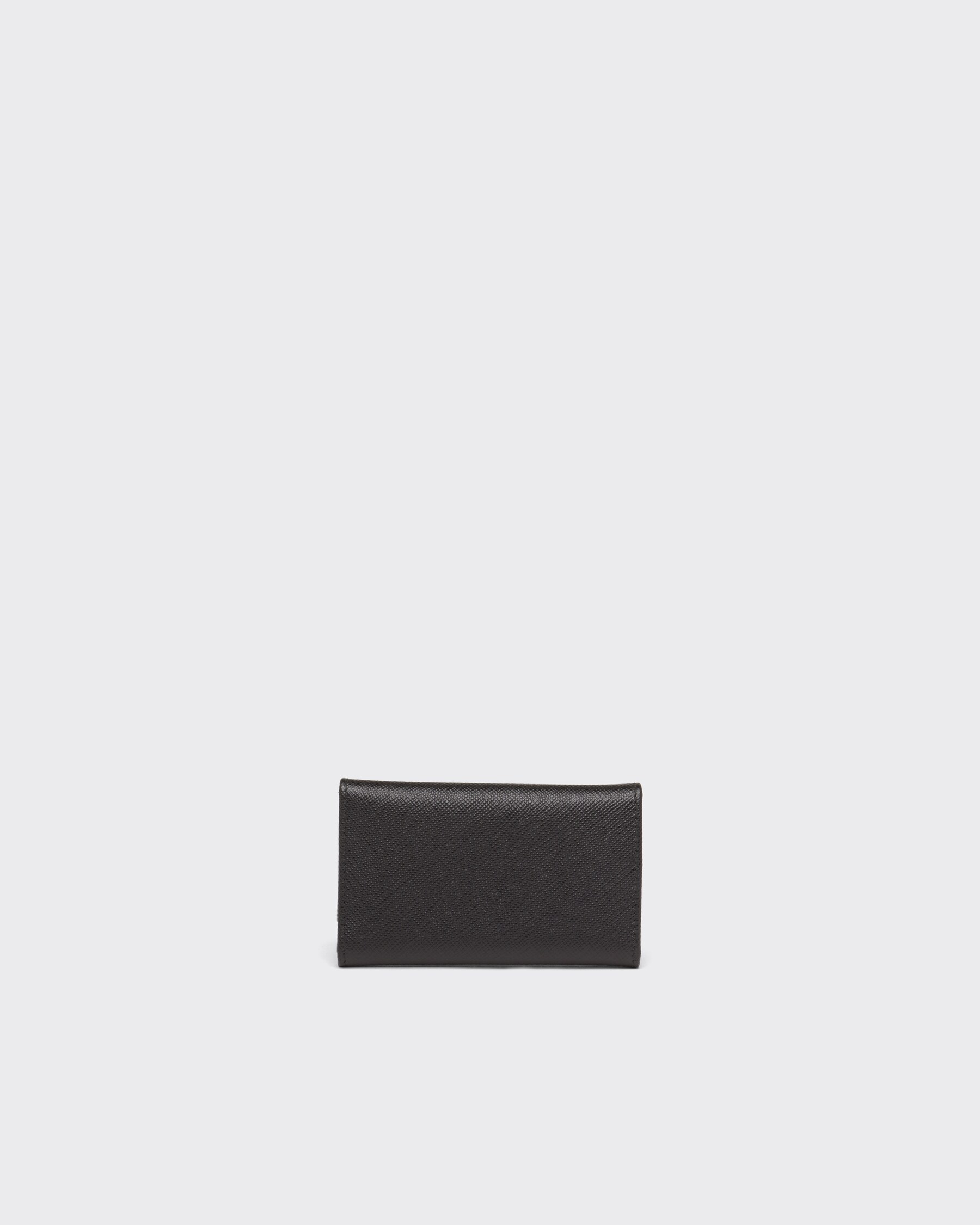 Black Saffiano Leather Key Case | PRADA