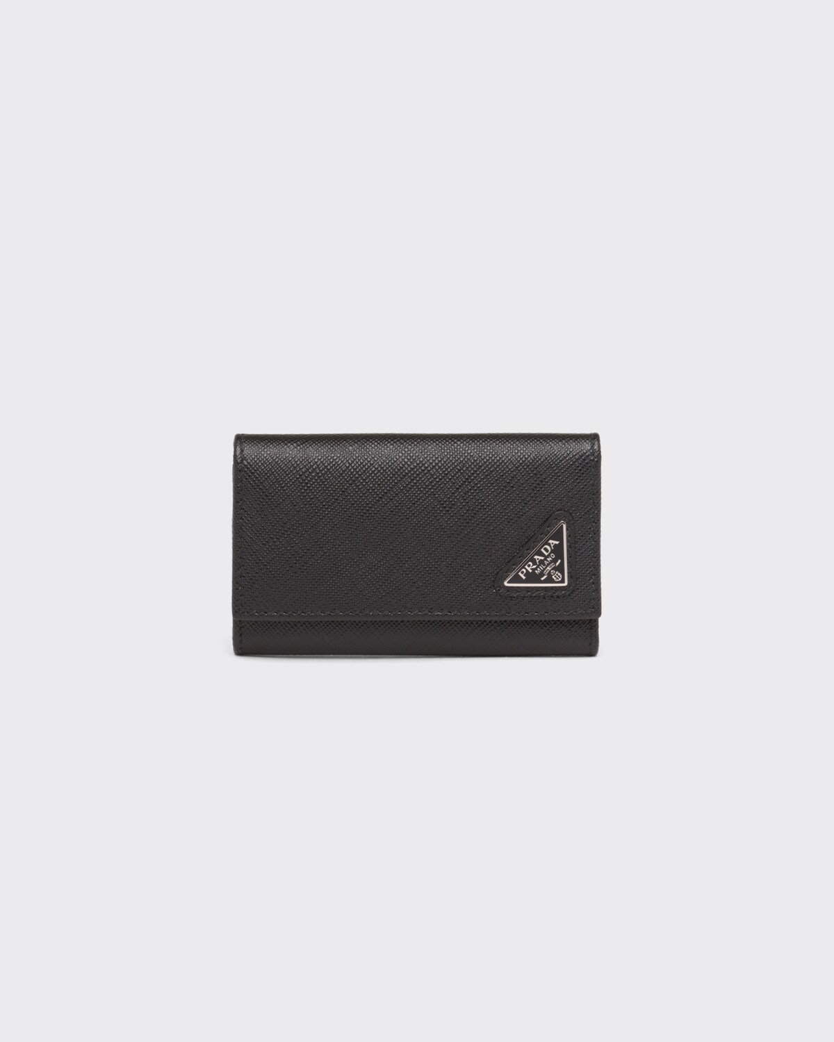 Black Saffiano Leather Key Case | PRADA
