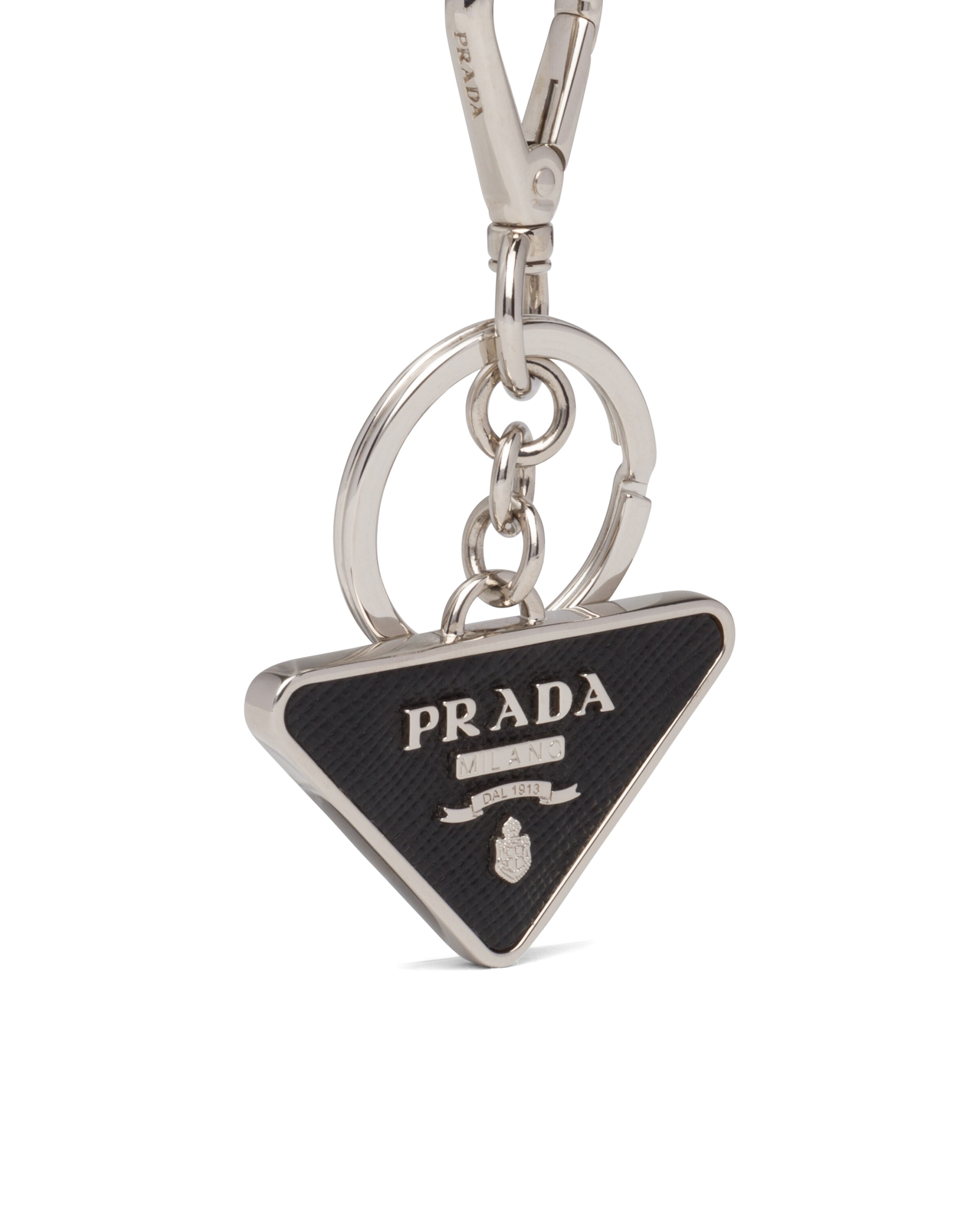 Saffiano Leather and Metal Keychain | Prada