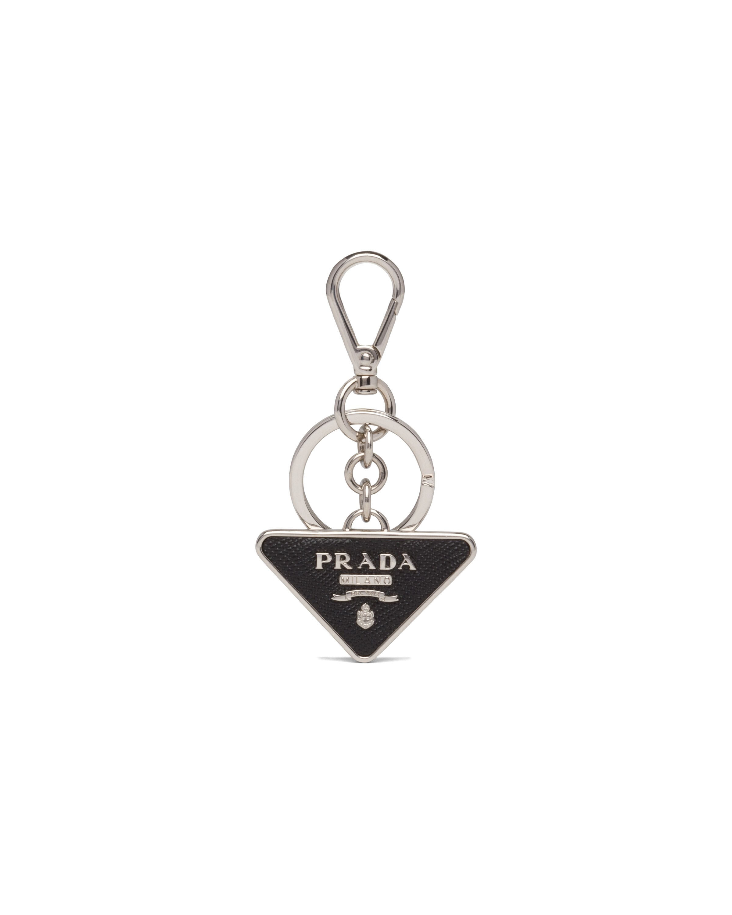 Saffiano Leather and Metal Keychain | Prada