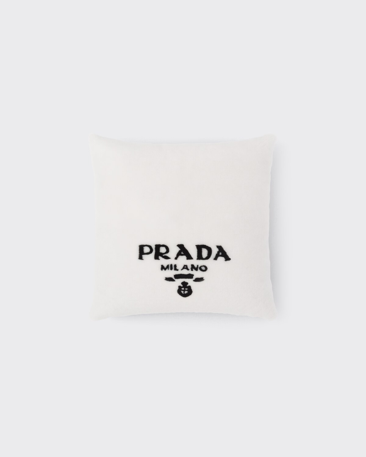 White/black Sheepskin Pillow | PRADA
