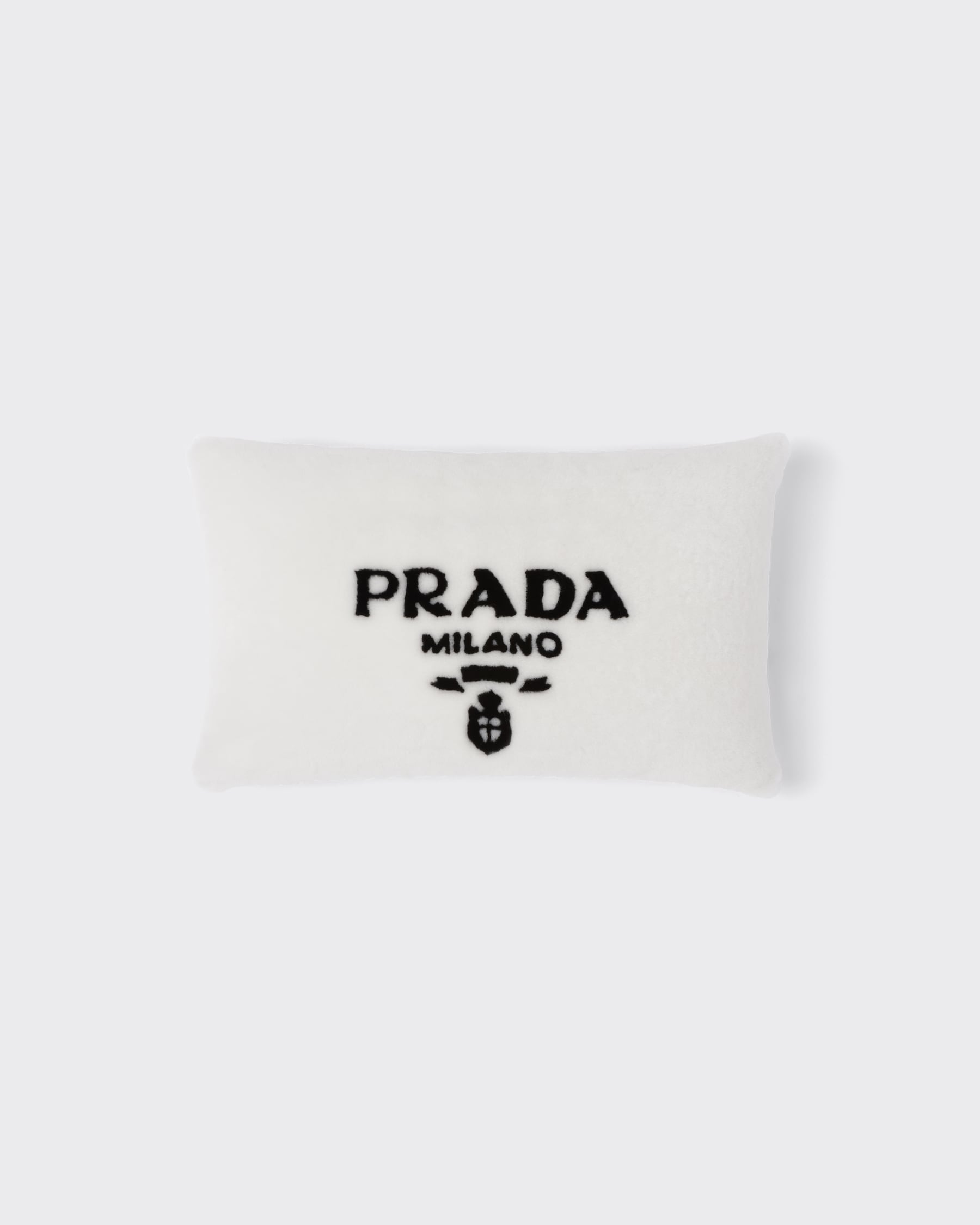 White/black Sheepskin Pillow | PRADA