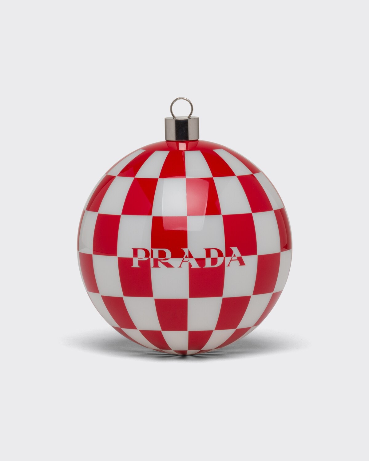 White/red Glass Christmas Ornament Set | PRADA