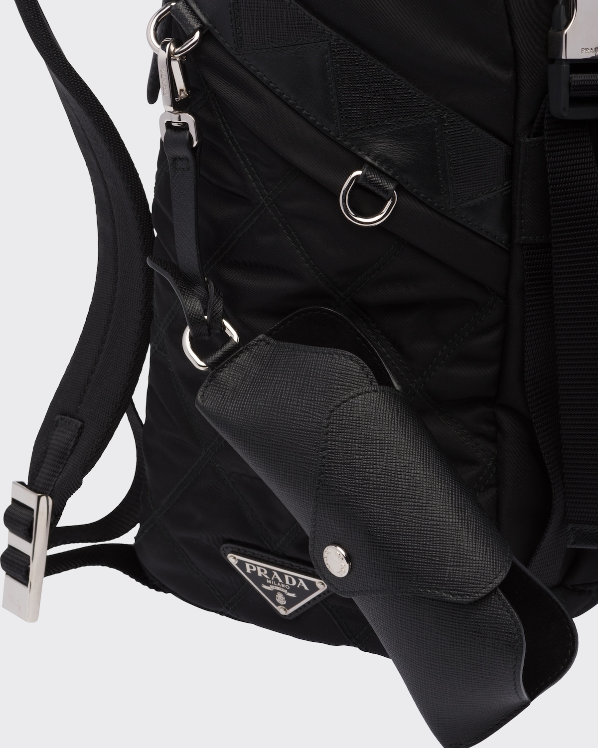 Black Saffiano Leather Glasses Case | PRADA