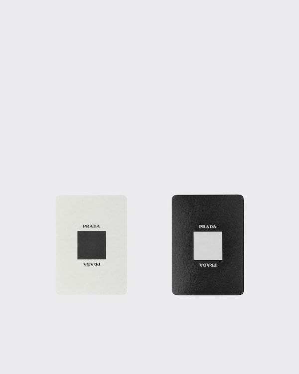 Black Saffiano Leather Playing Cards Set | PRADA