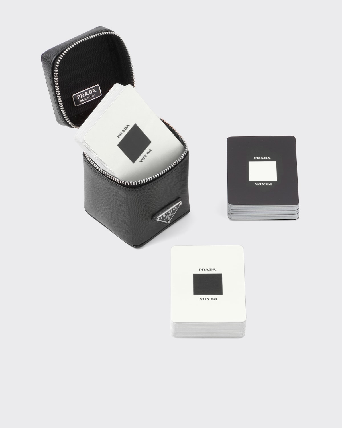 Black Playing Card Kit With Three Card Decks | PRADA