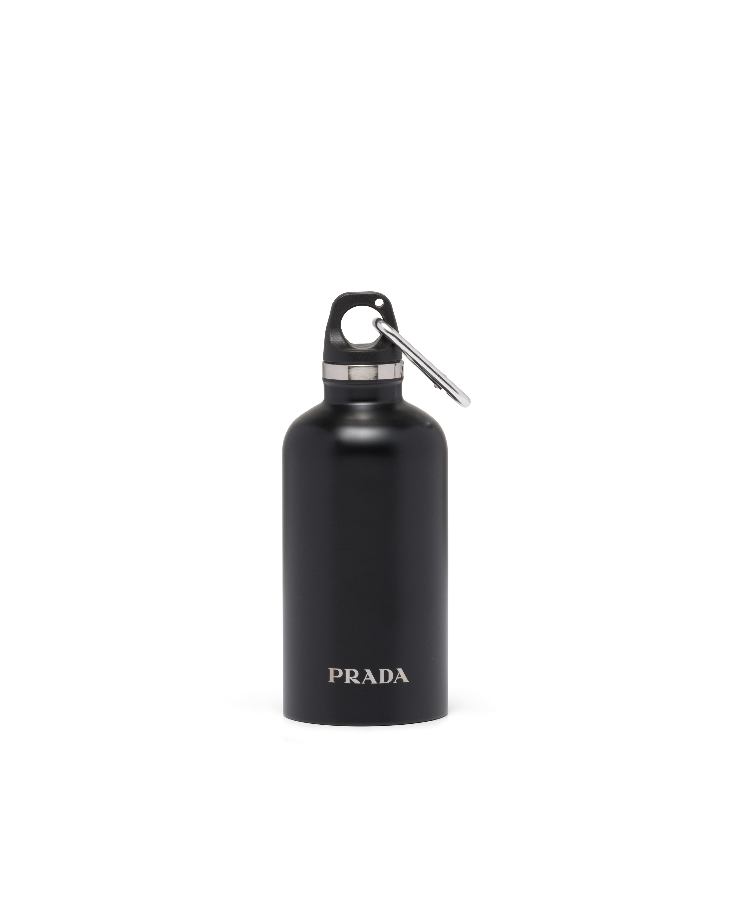 Black Stainless steel water bottle, 350 ml | Prada