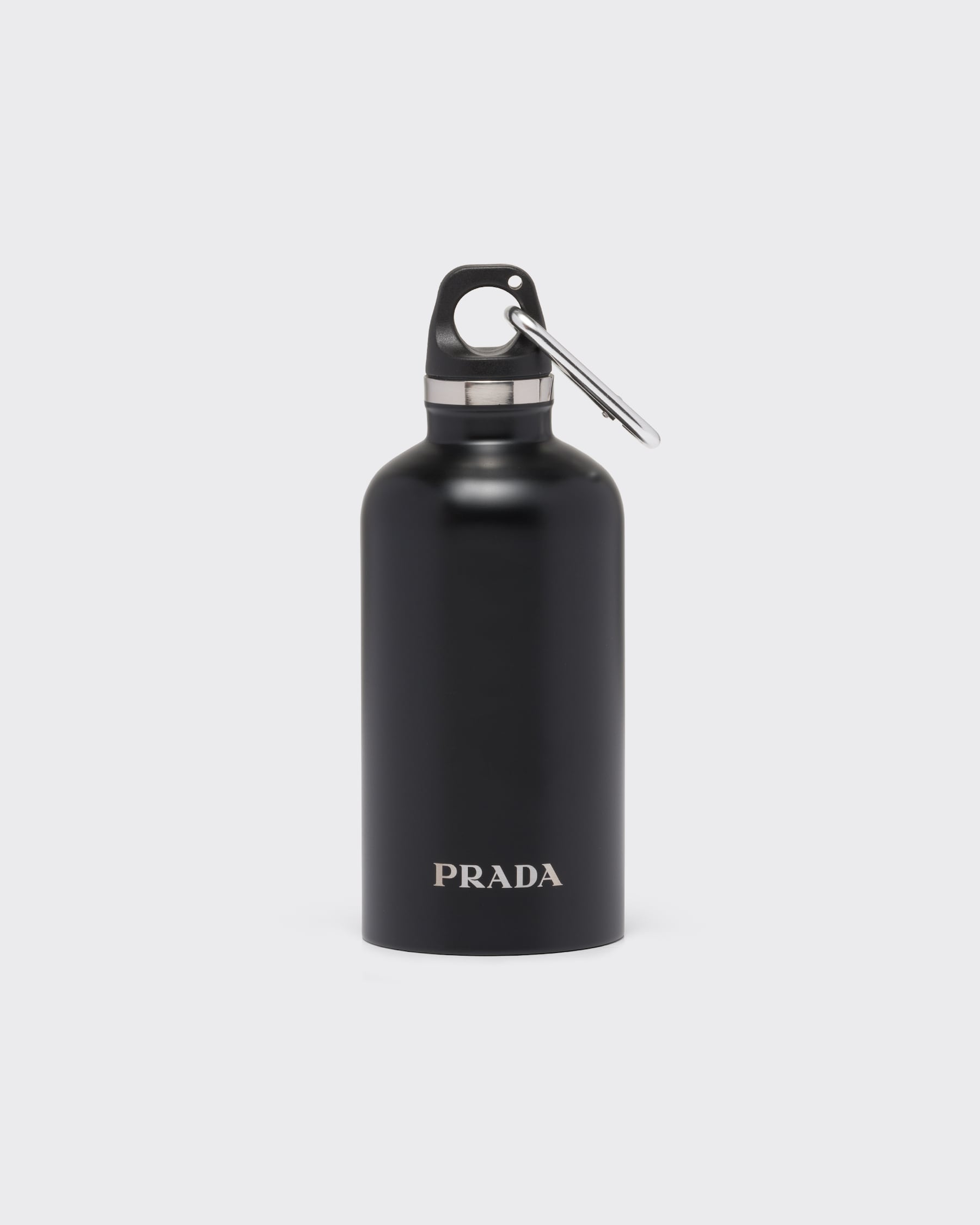 Black Stainless Steel Insulated Water Bottle, 350 Ml | PRADA