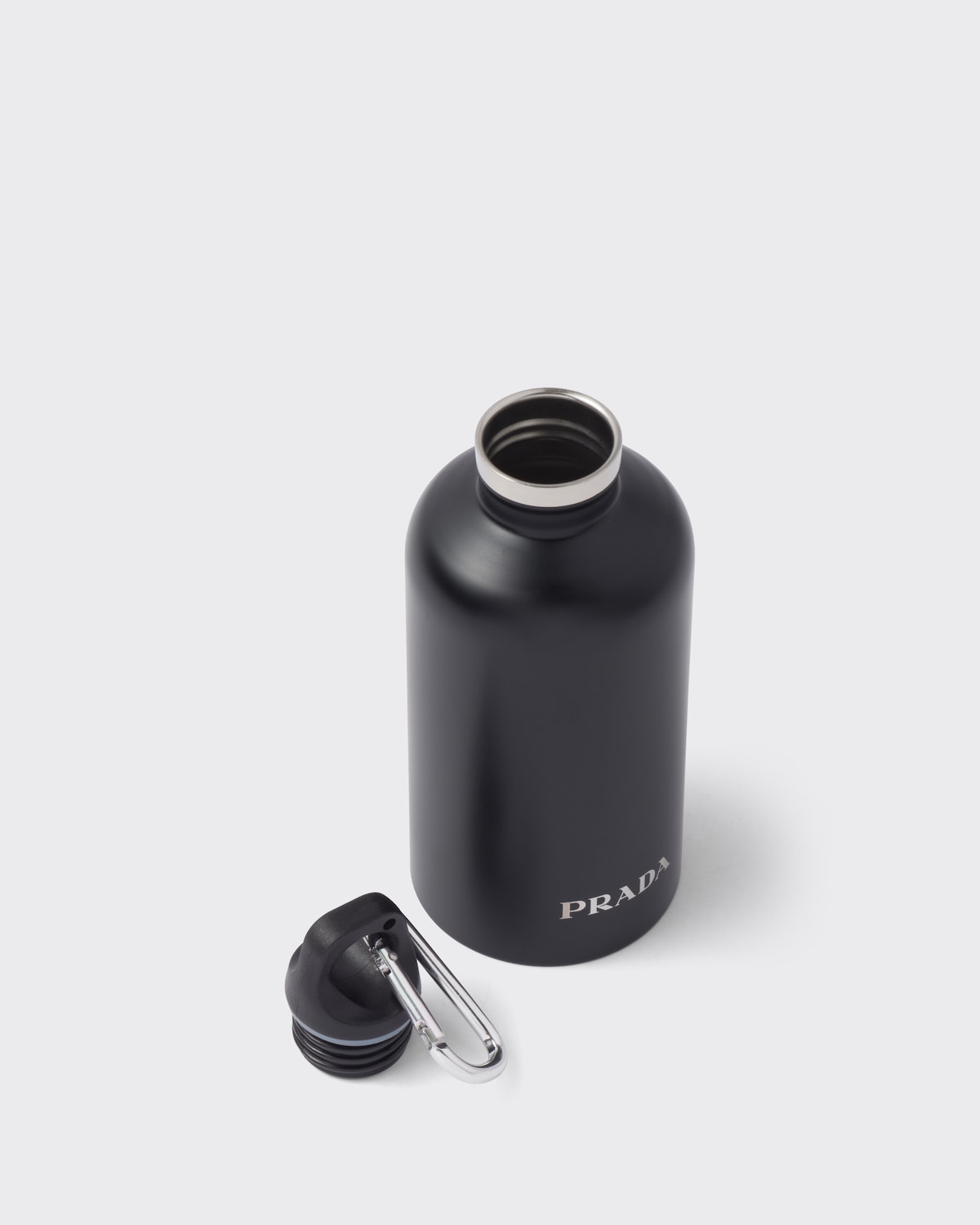 Black Stainless Steel Insulated Water Bottle, 350 Ml | PRADA