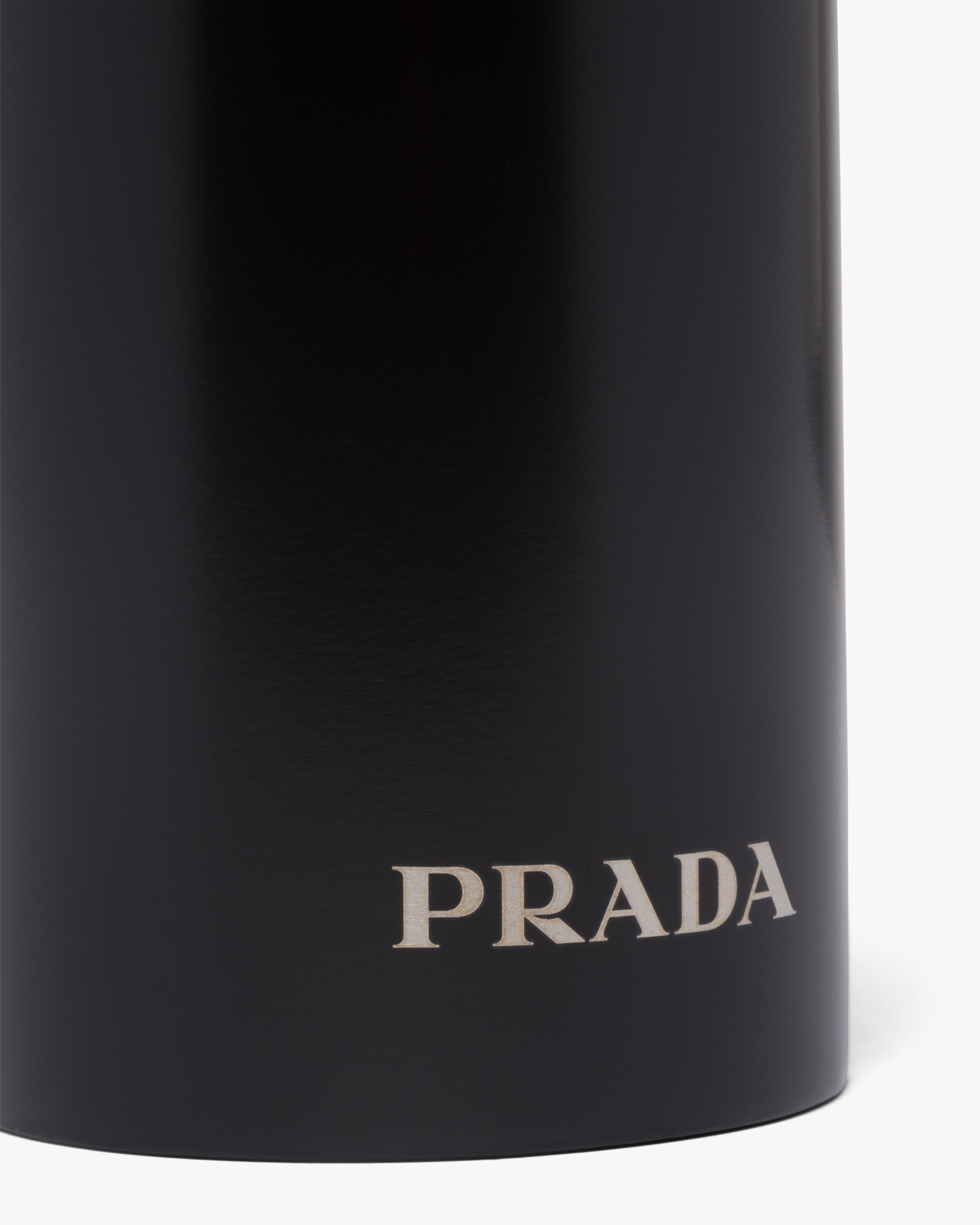 Black Stainless steel water bottle, 350 ml | Prada