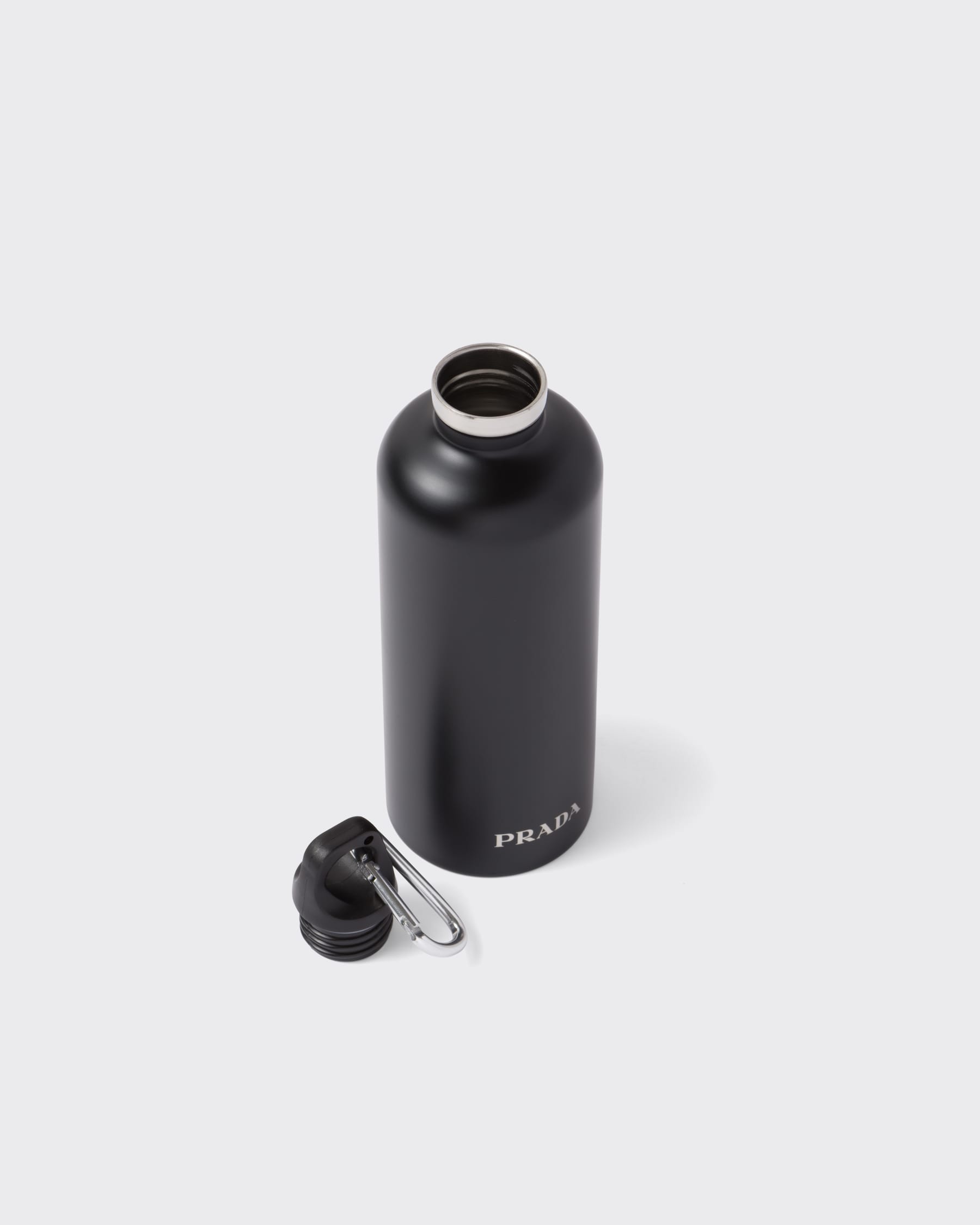 Black Stainless Steel Insulated Water Bottle, 500 Ml | PRADA