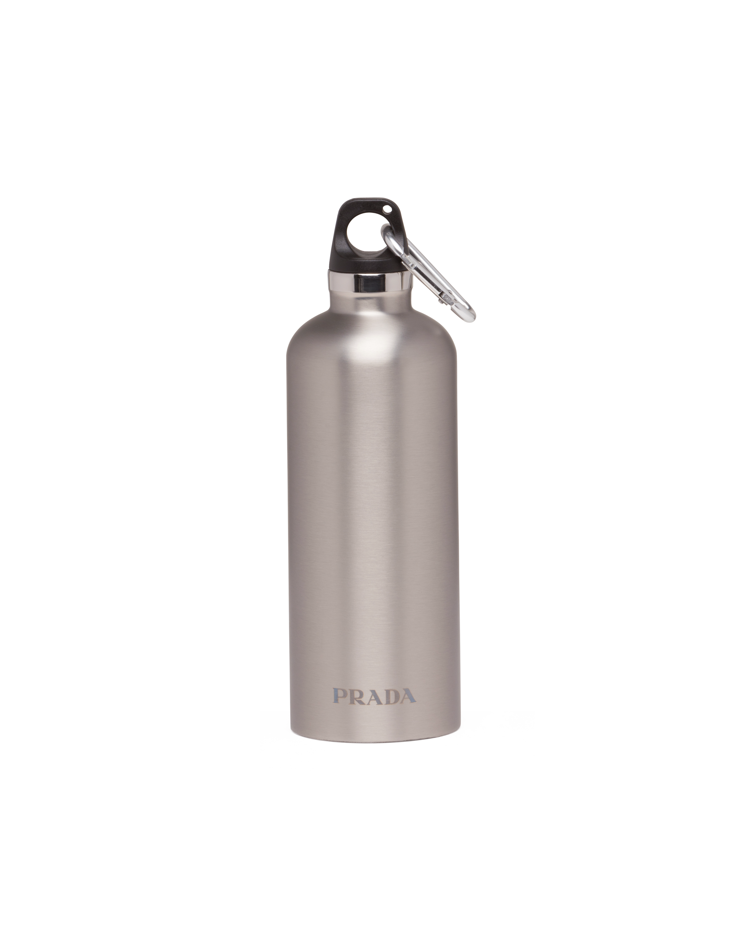 Silver Stainless steel insulated water bottle, 500 ml | Prada