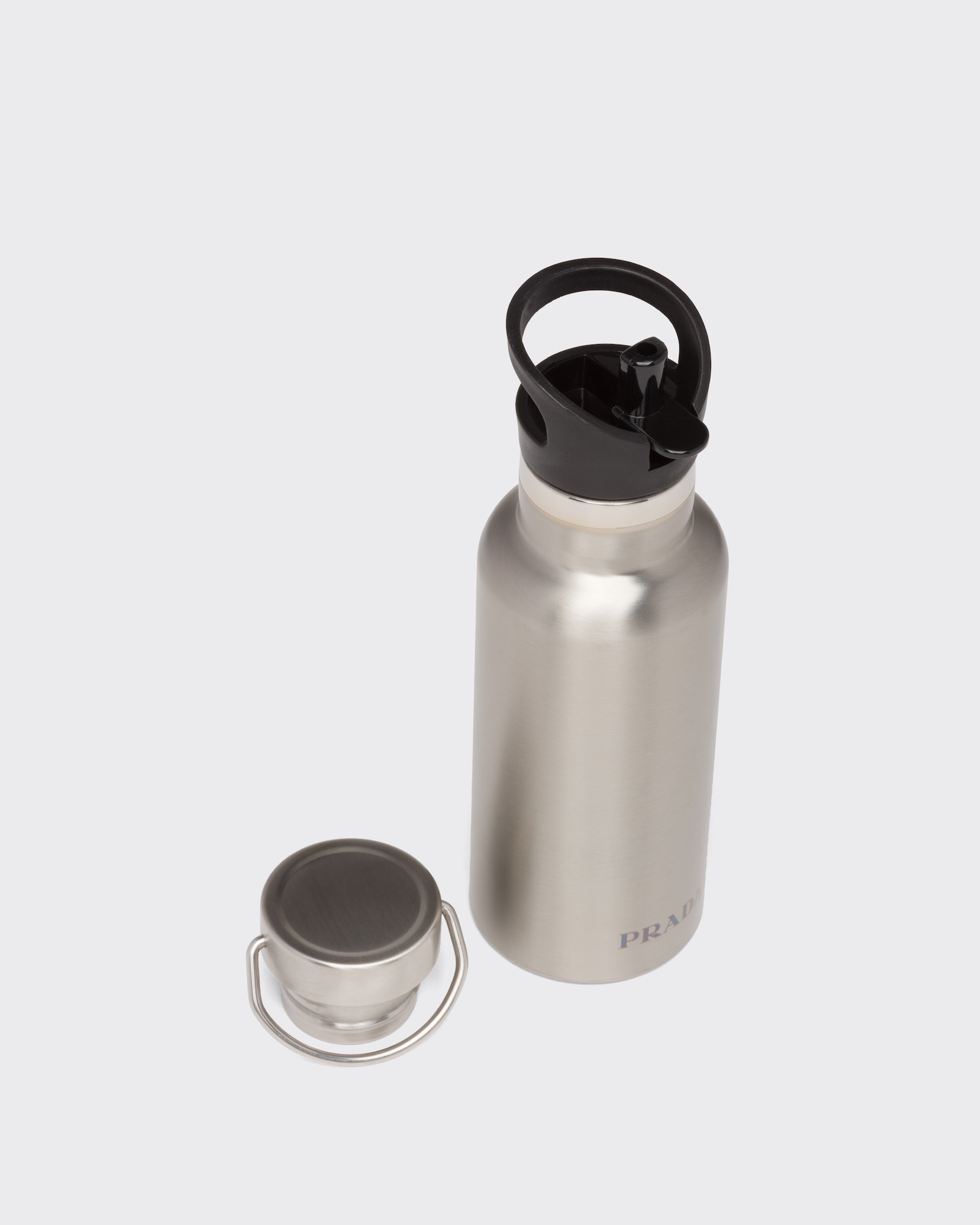 Silver Stainless Steel Insulated Water Bottle, 500 Ml | PRADA