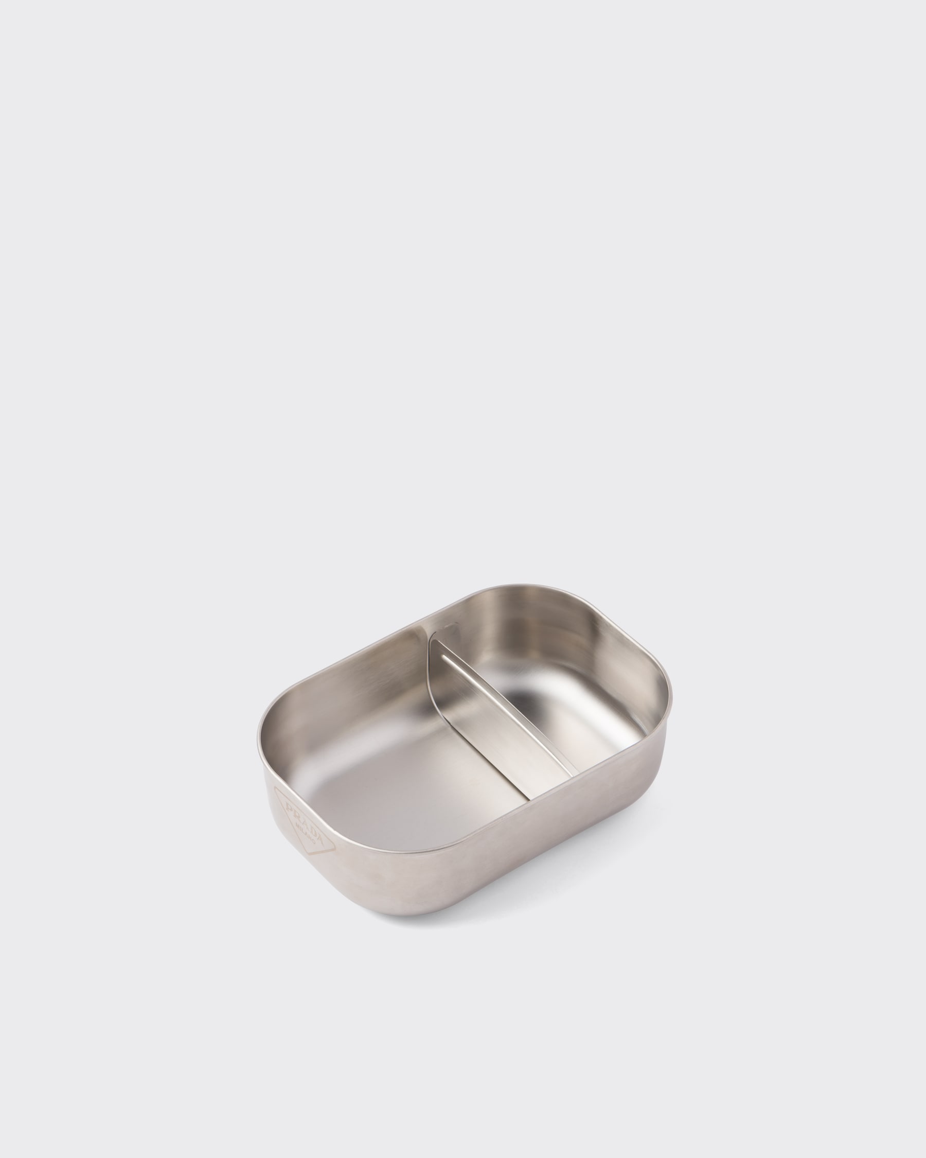 Steel Gray Stainless Steel Lunch Box | PRADA - United States