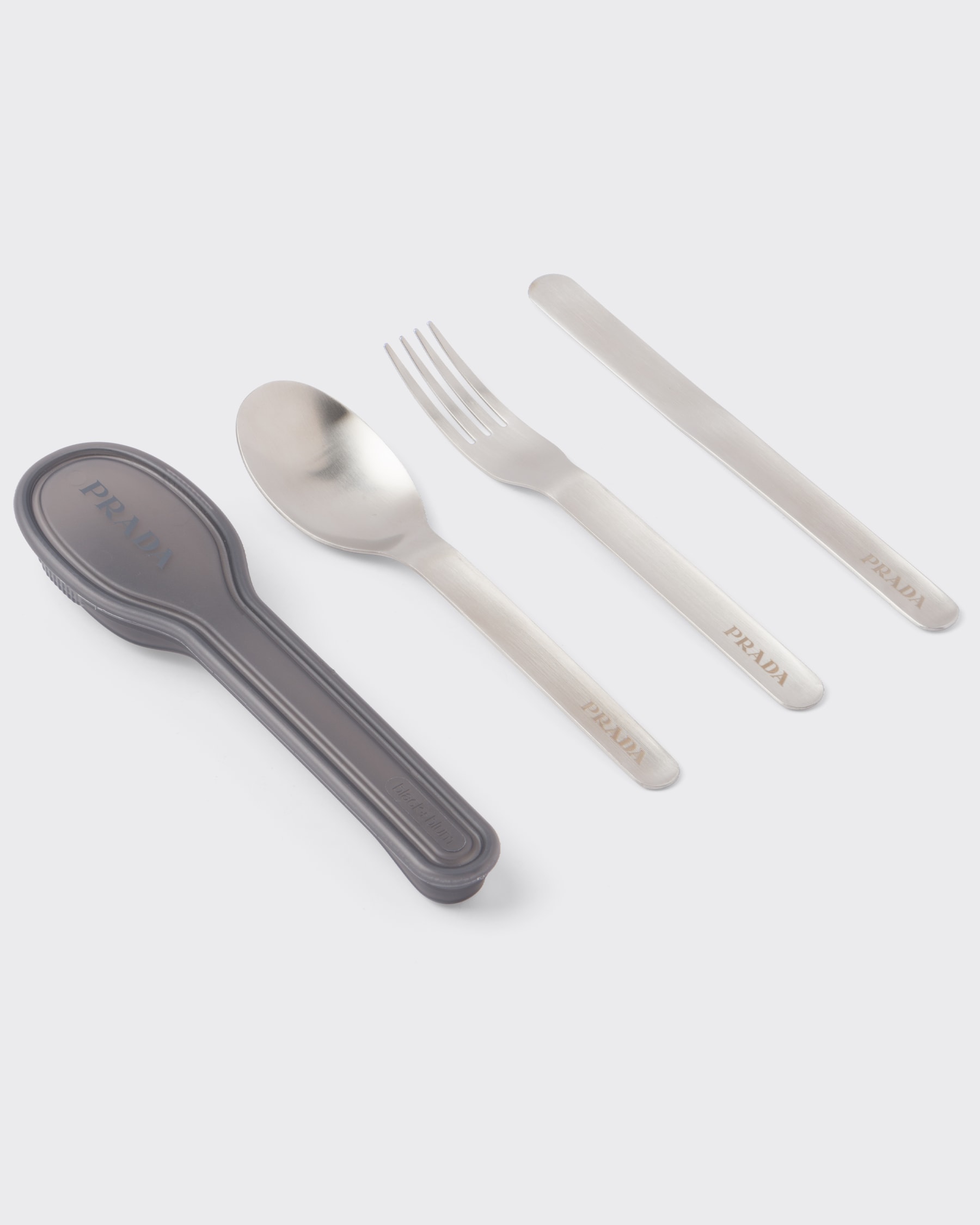 Steel Gray Stainless Steel Cutlery Set | PRADA