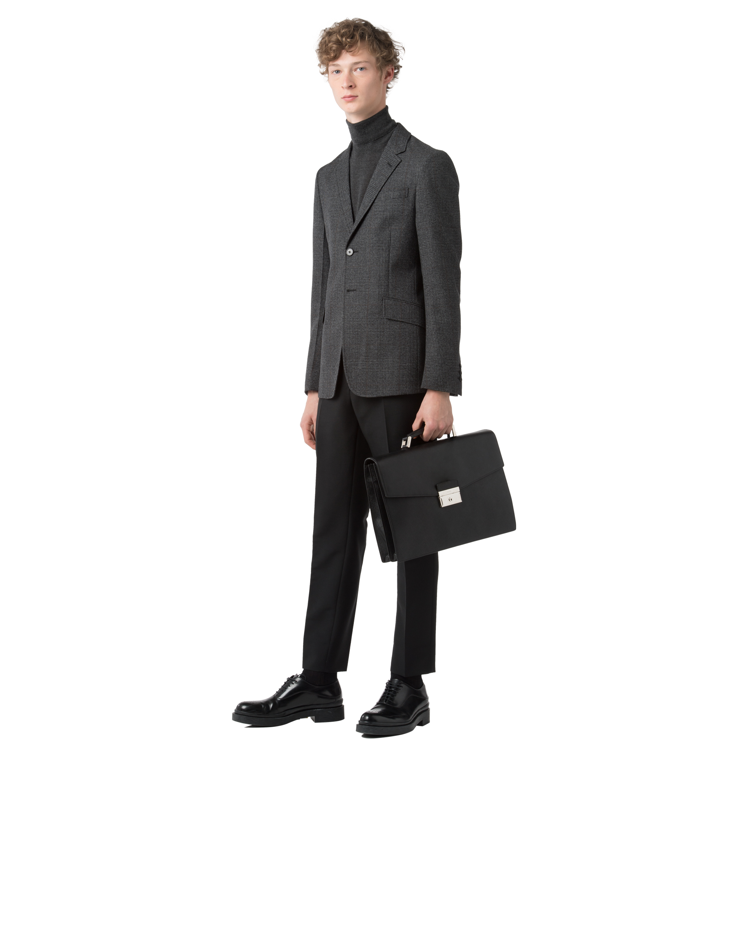 Black Saffiano Leather Work Bag | Prada