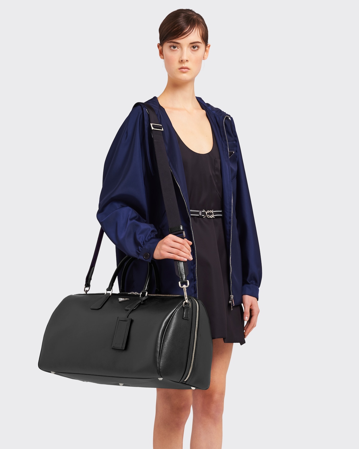 Black Saffiano Leather Travel Bag | PRADA