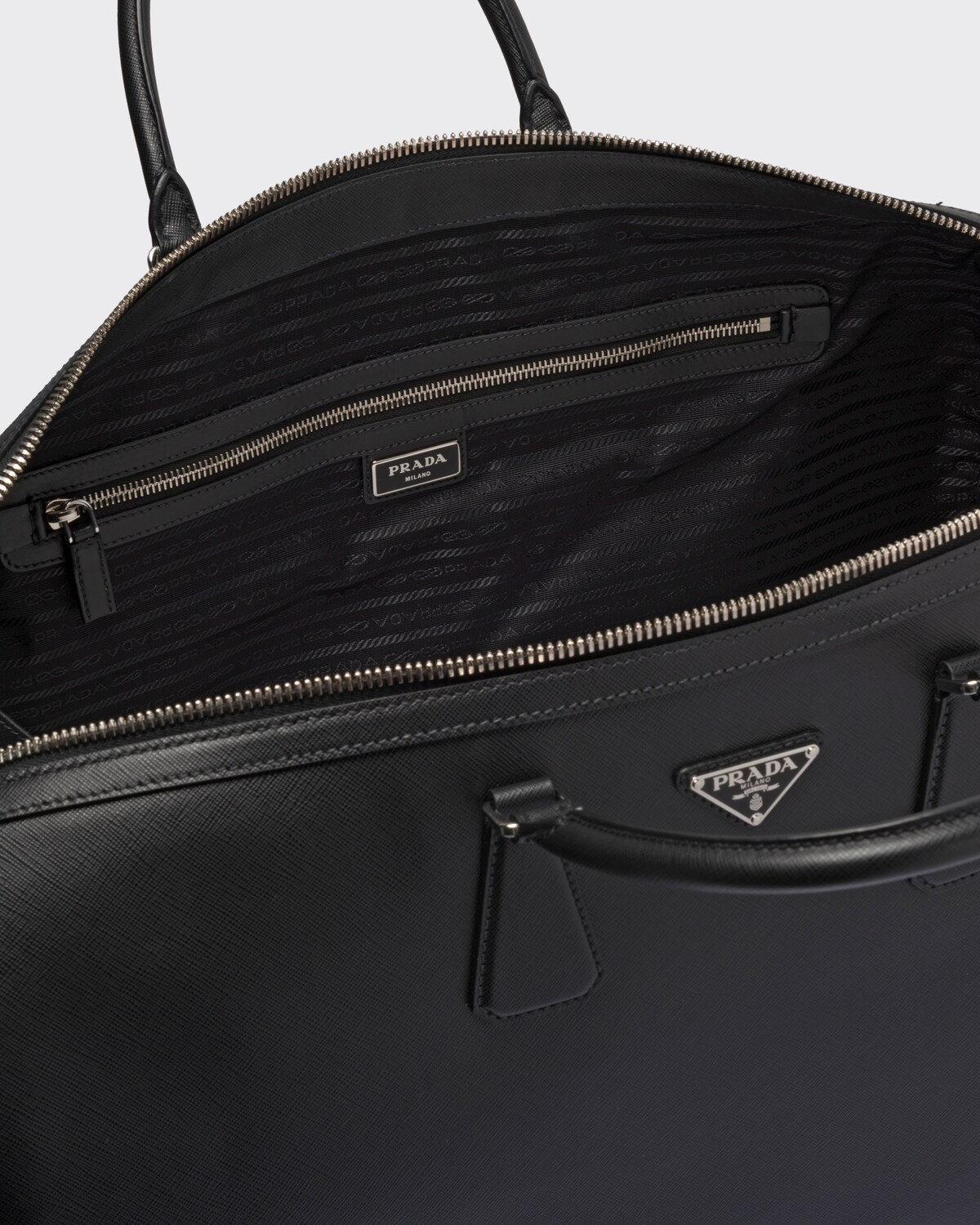 Black Saffiano Leather Travel Bag | PRADA