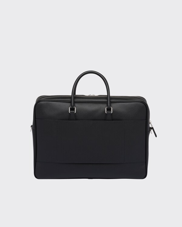 Black Saffiano Leather Work Bag | PRADA