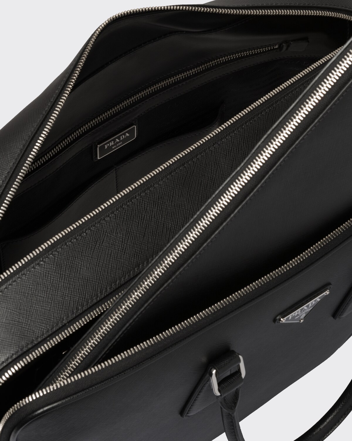 Black Saffiano Leather Work Bag | PRADA