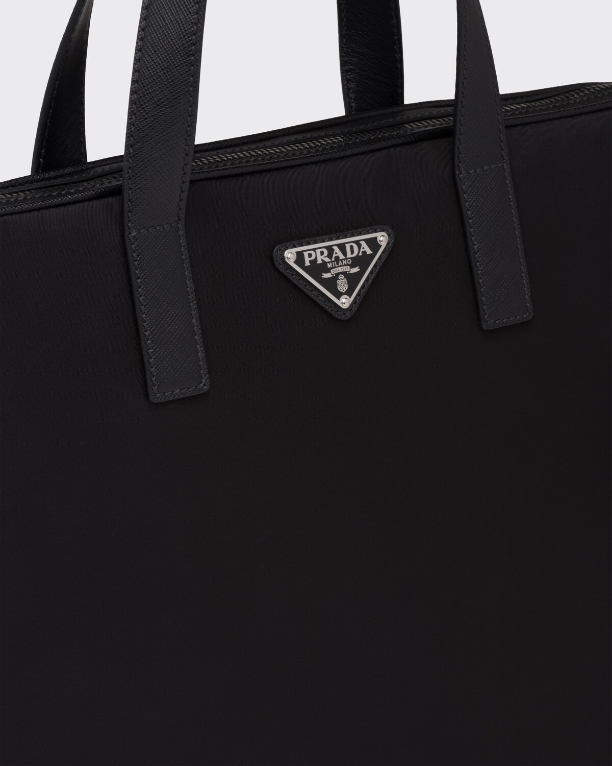 Black Nylon And Saffiano Leather Work Bag | PRADA