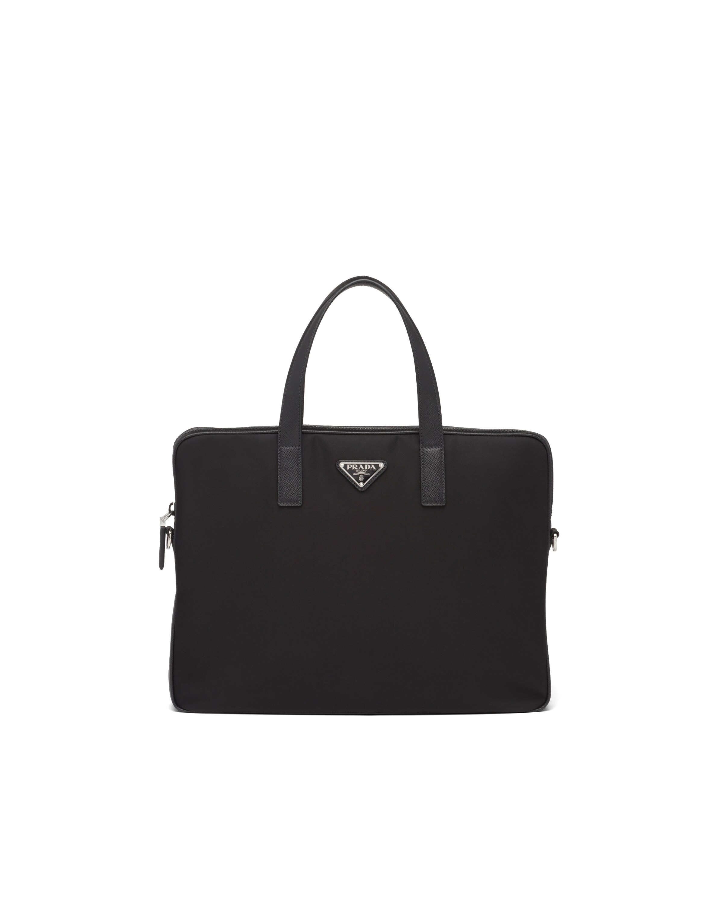Black Nylon and Saffiano Leather Work Bag | Prada