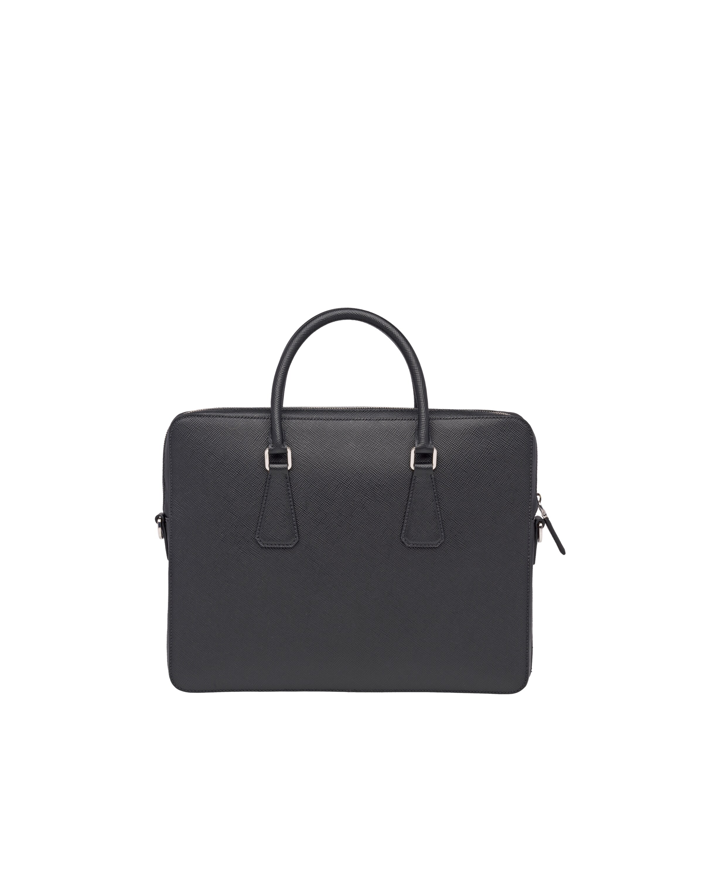 Black Saffiano Leather Briefcase | Prada