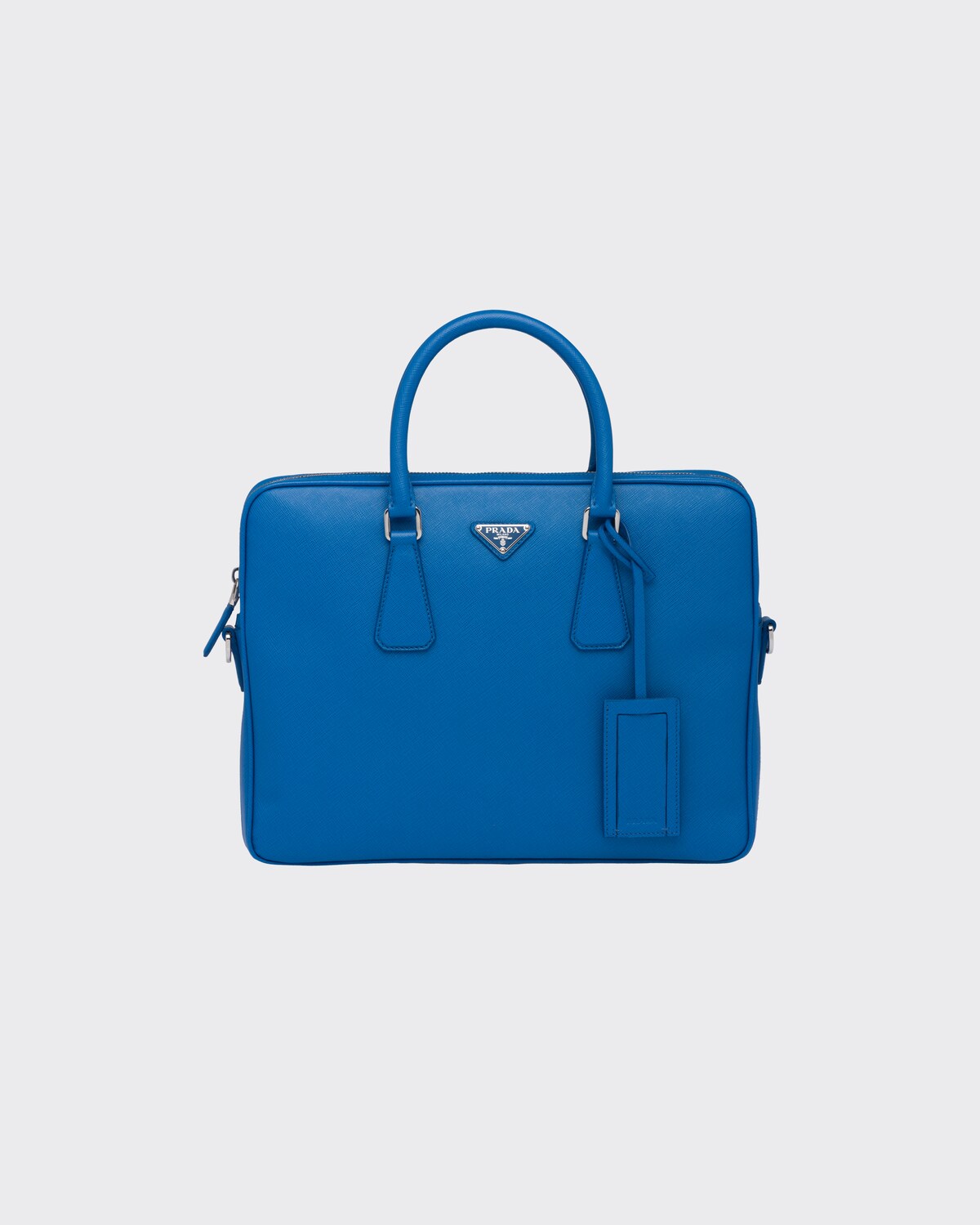 Sea Blue Saffiano Leather Work Bag | PRADA