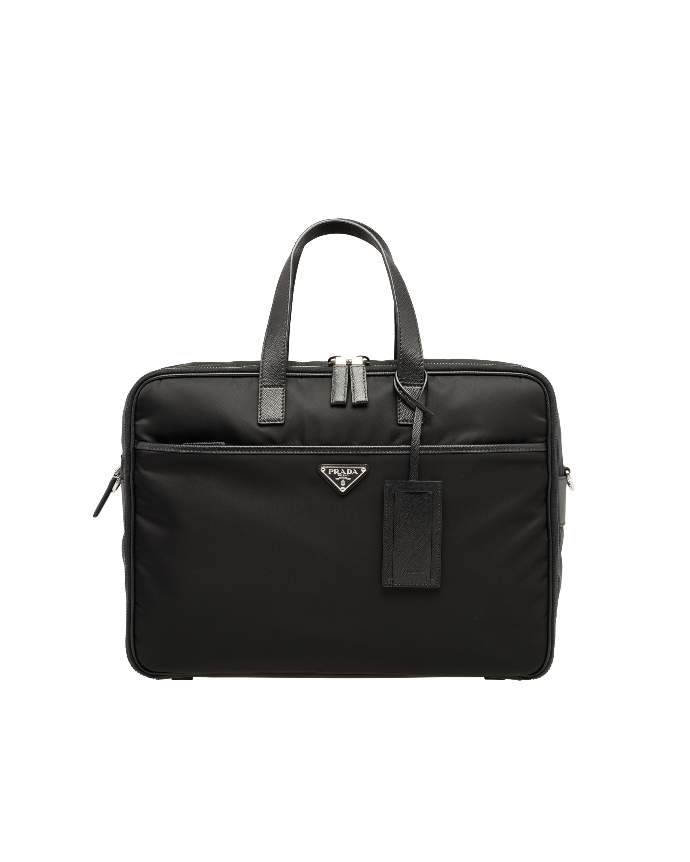 Black Nylon and Saffiano Leather Work Bag | Prada
