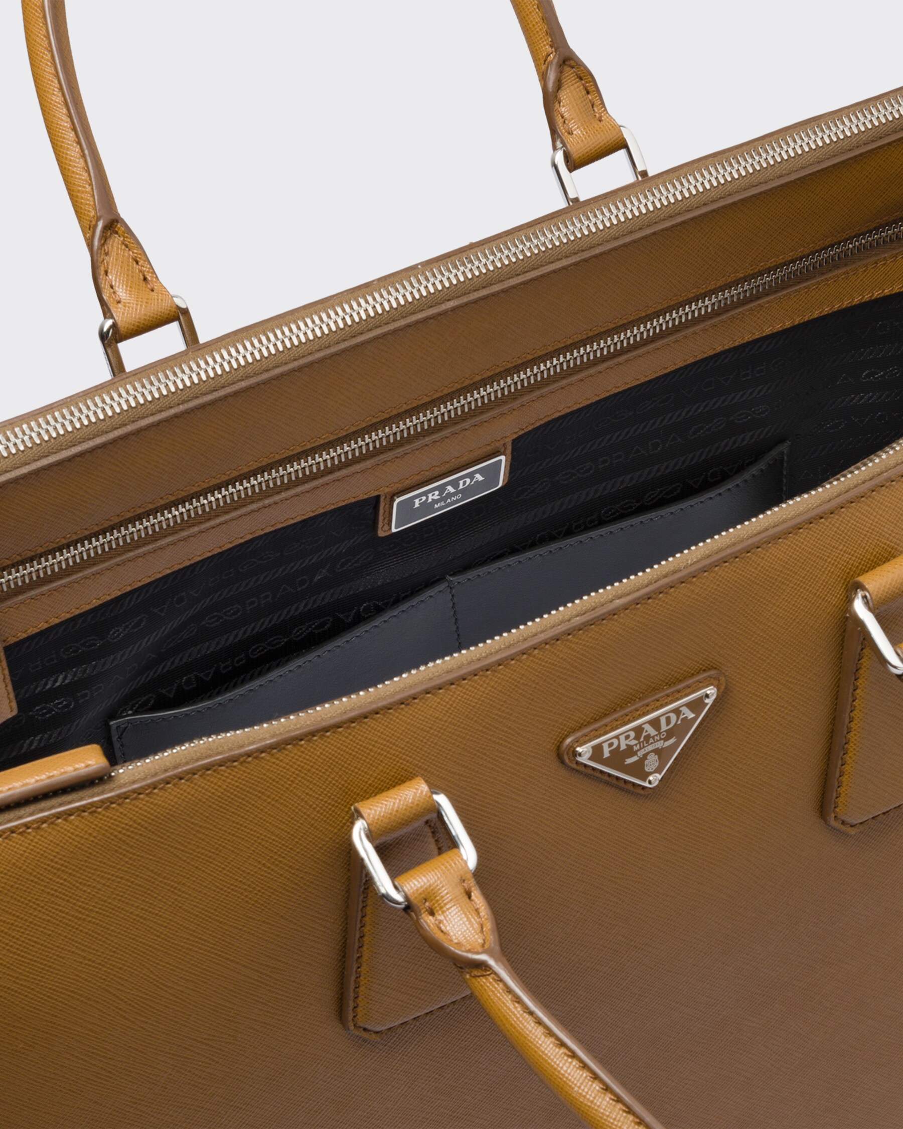 Sac Prada Galleria En Cuir Saffiano Cannelle | PRADA