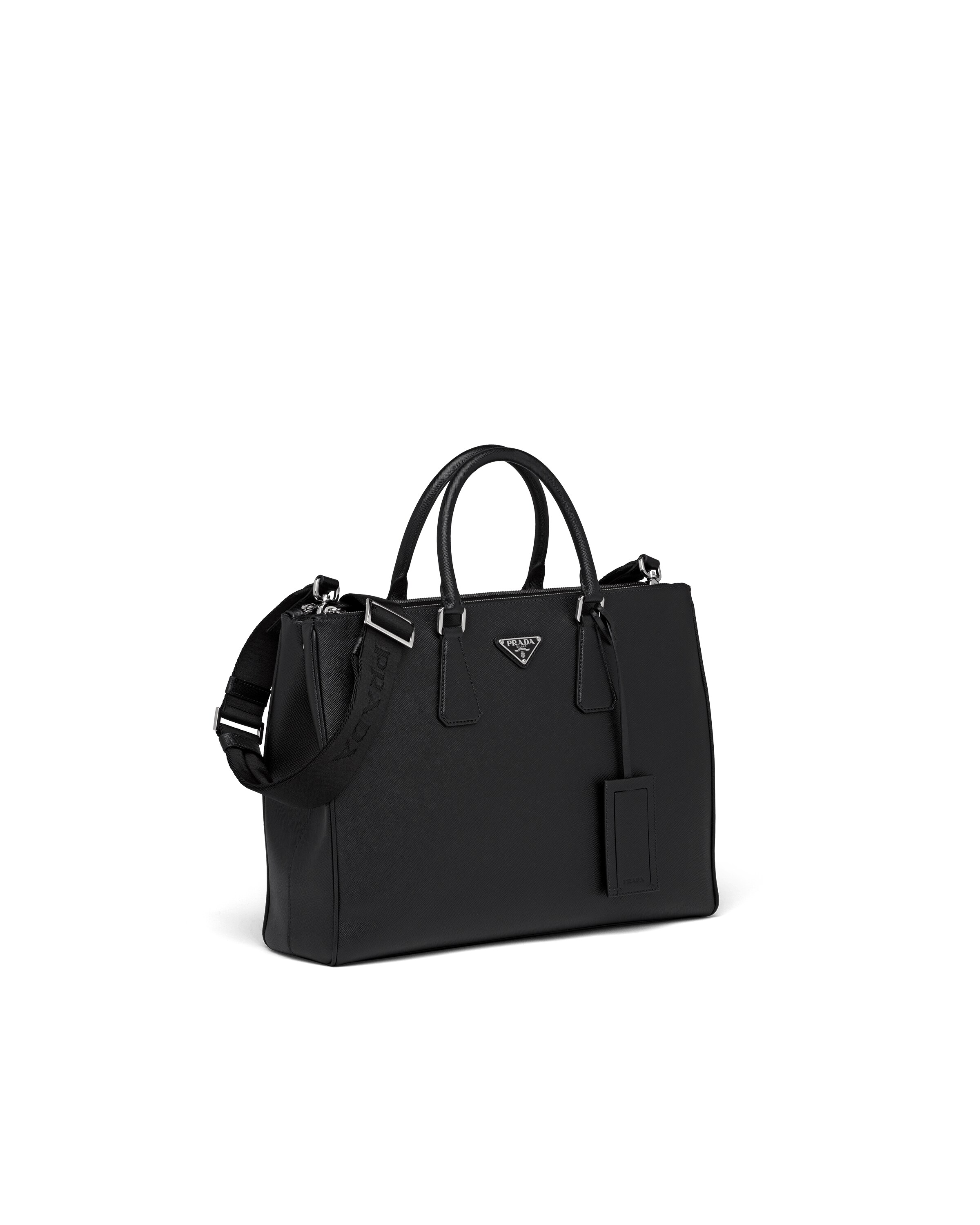 Schwarz Prada Galleria Leder-Tote Bag | Prada