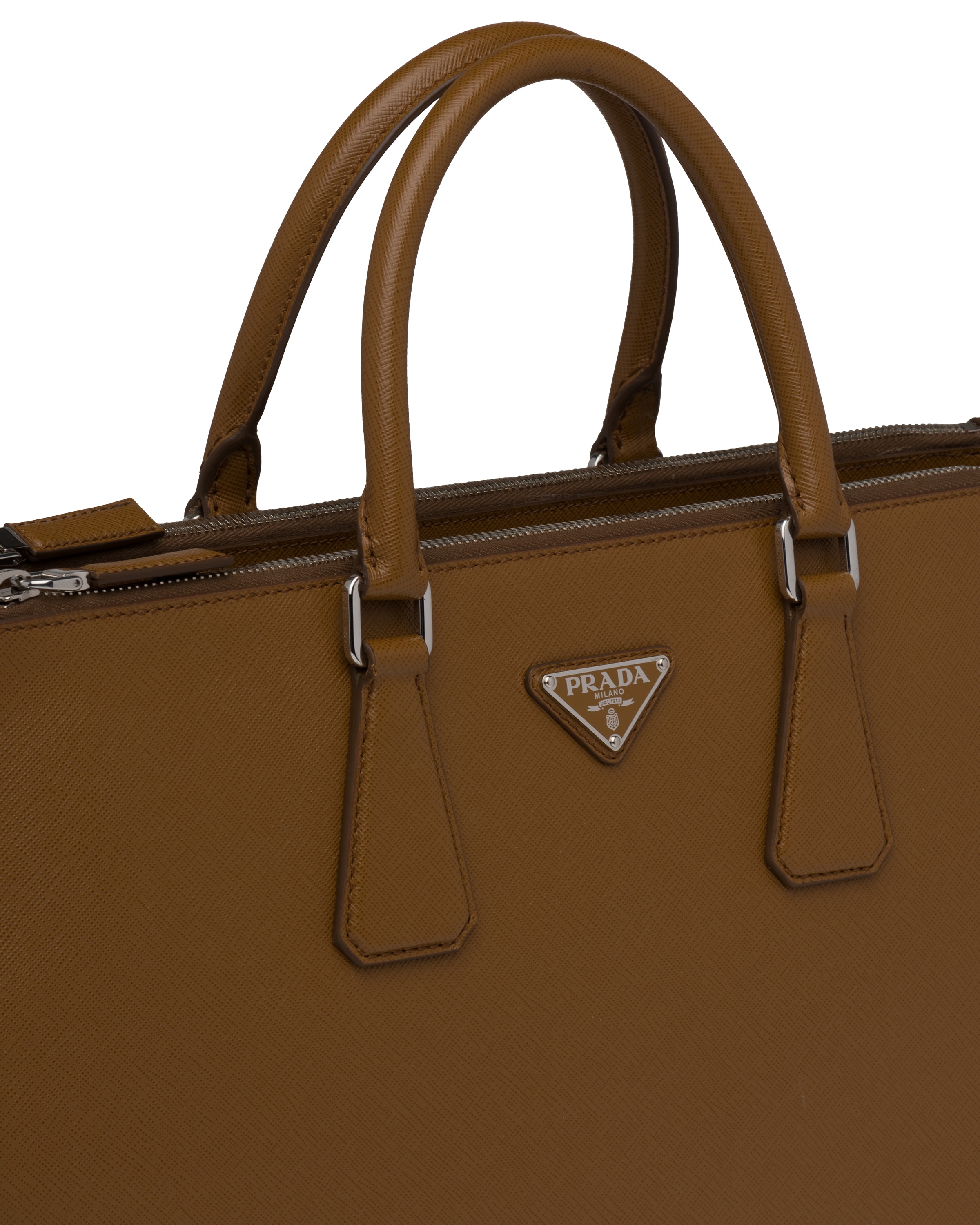 Cinnamon Saffiano Leather Tote Bag | Prada