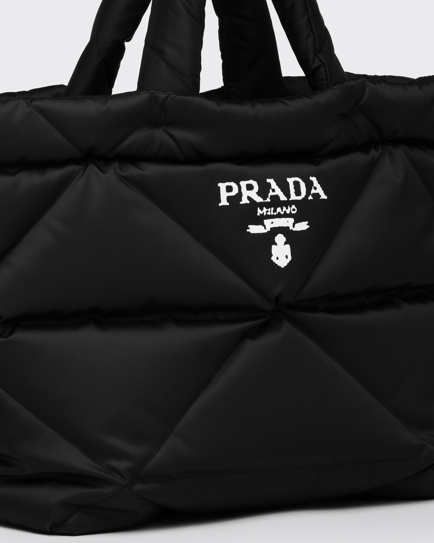 Black Padded Re-nylon Tote Bag | PRADA