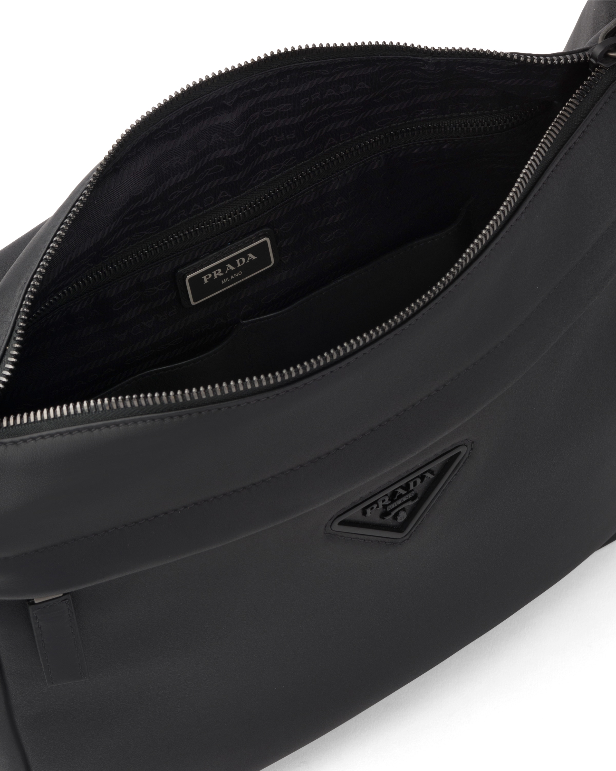 Black Leather shoulder bag | Prada