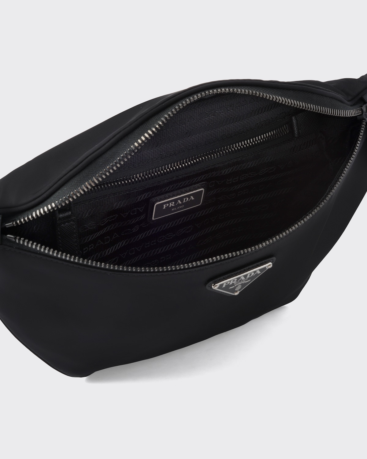 Black Re-nylon And Saffiano Leather Belt Bag | PRADA